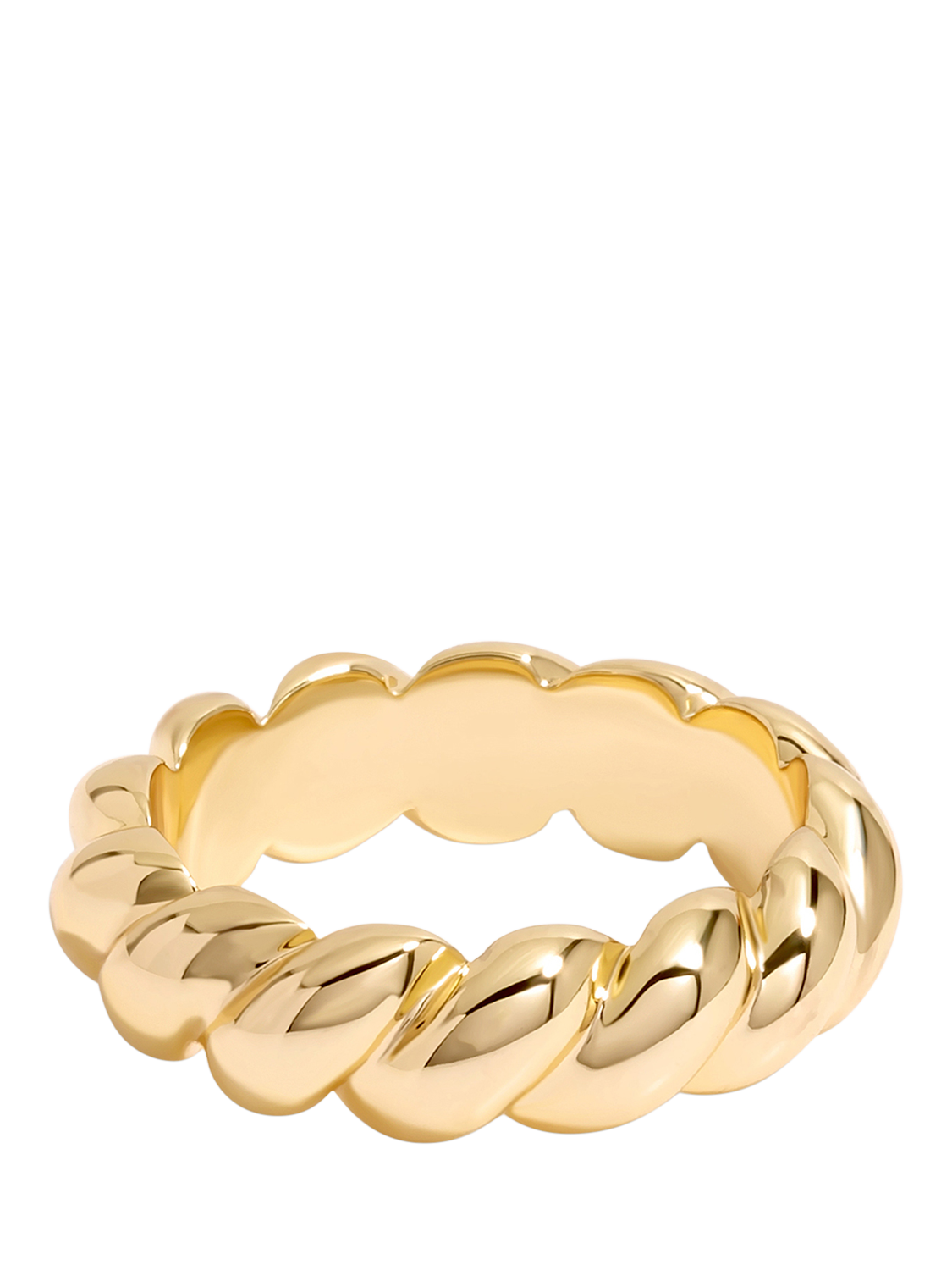 Jon Richard Polished Twist Ring Gold