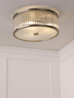 Laura Ashley Sutton 2 Flush Ceiling Light, Antique Brass