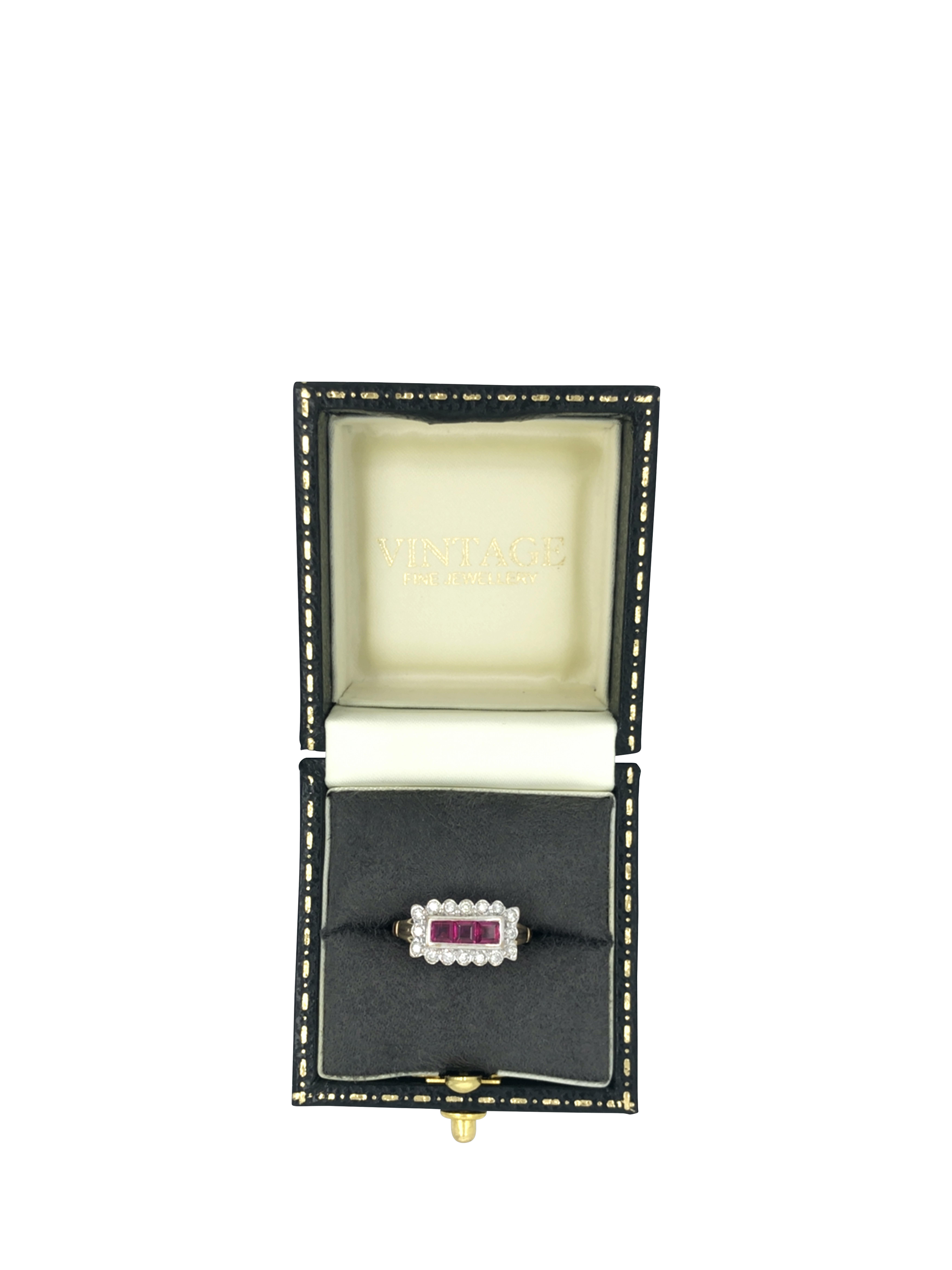 Vintage Fine Jewellery Pre-Loved 18ct Yellow and White Gold Diamond and ...