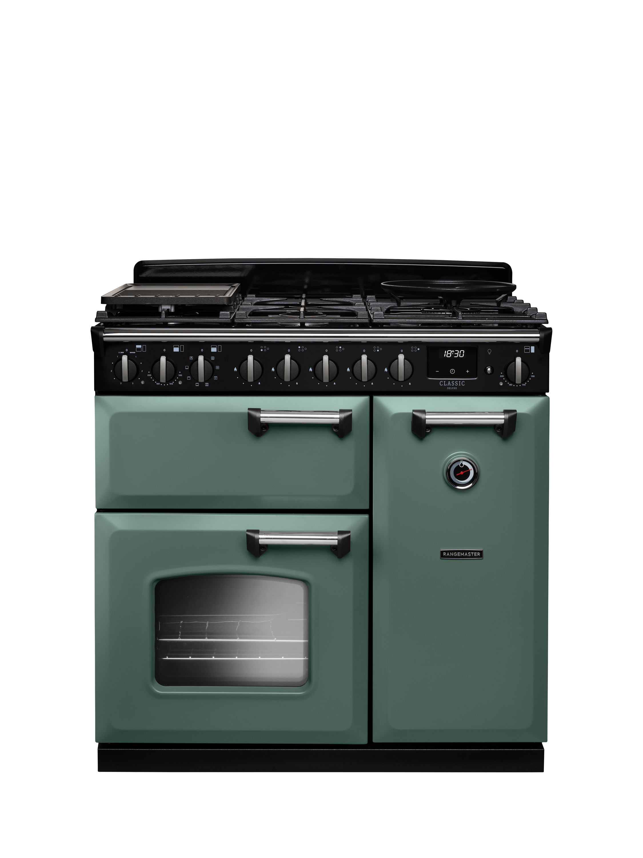 Rangemaster Classic Deluxe CLDL90DFPMGR/CM1 90cm Dual Fuel Range Cooker ...