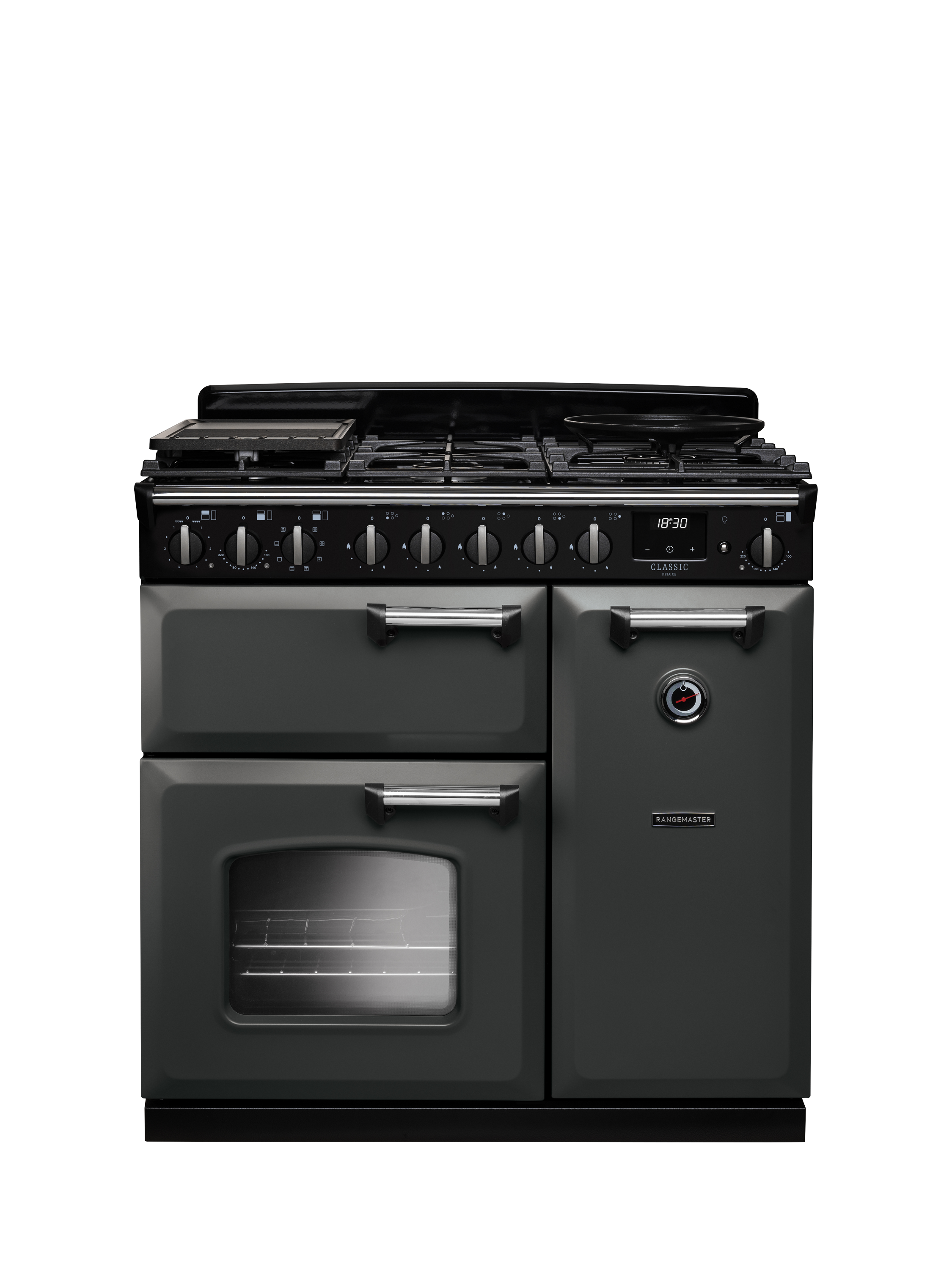 Rangemaster Classic Deluxe CLDL90DFPSLT/CM1 90cm Dual Fuel Range Cooker ...