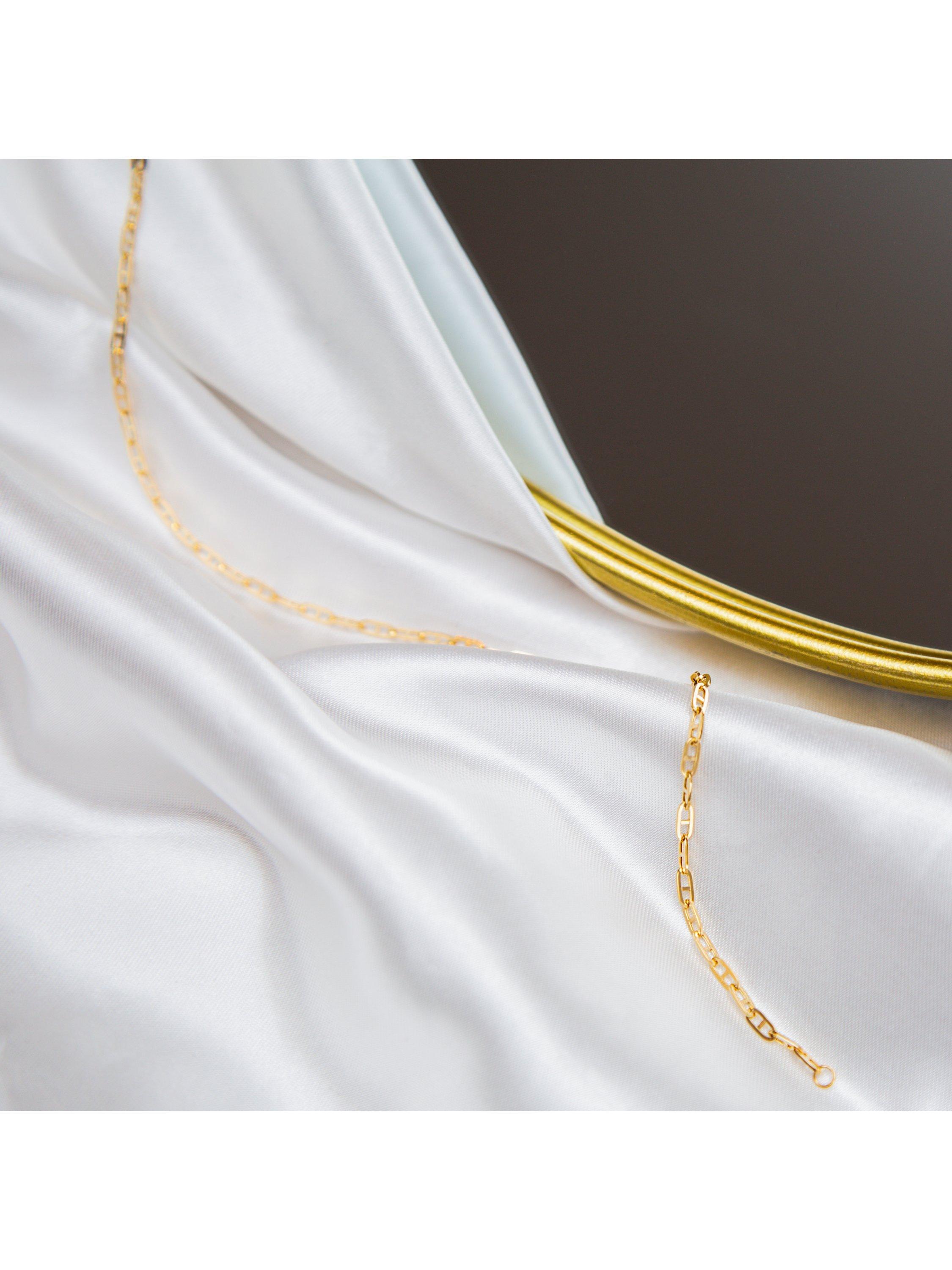 IBB 9ct Gold Small Square Rambo Chain Necklace, Gold