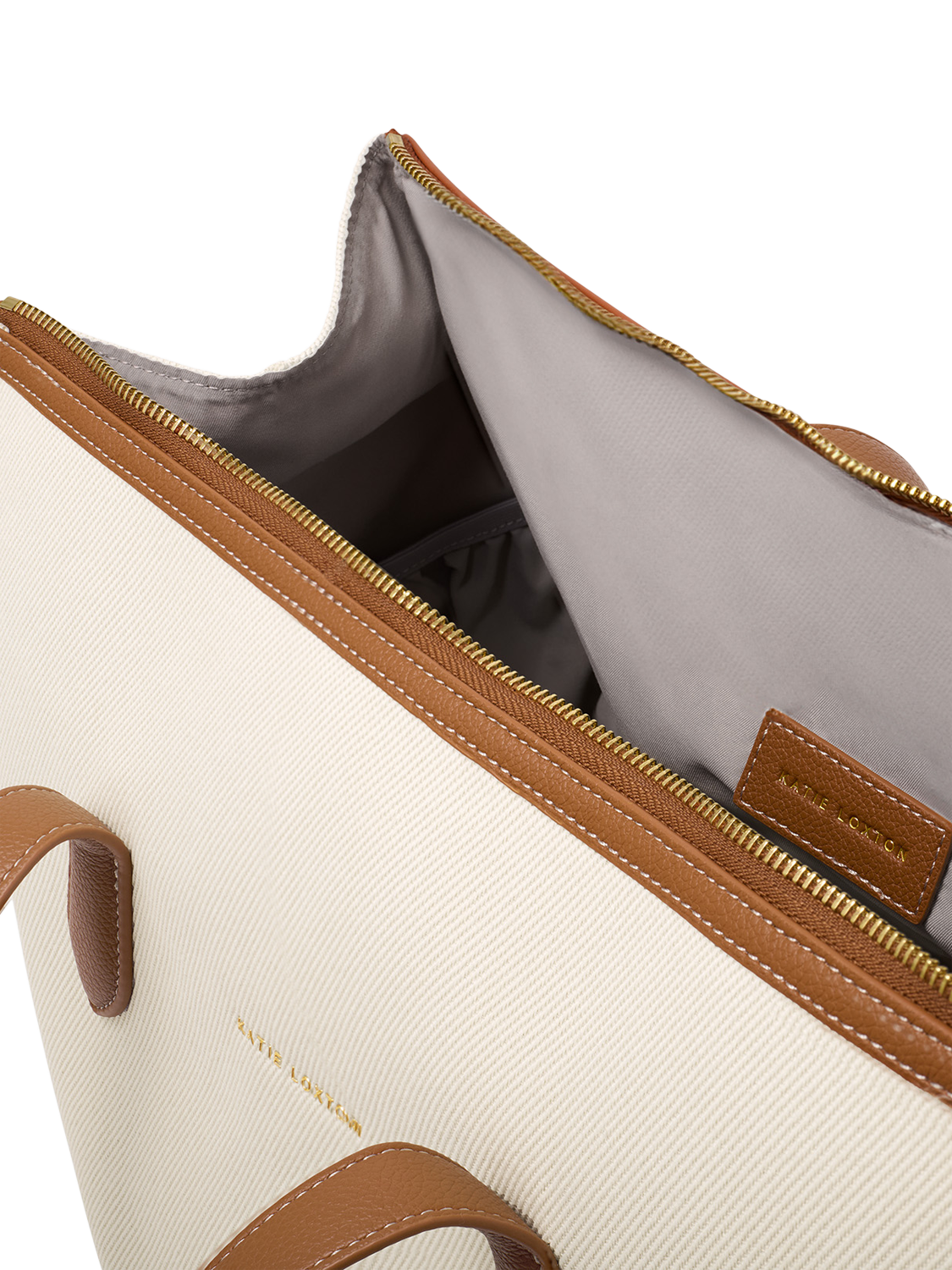 Katie Loxton Siena Canvas Cabin Bag, Cream