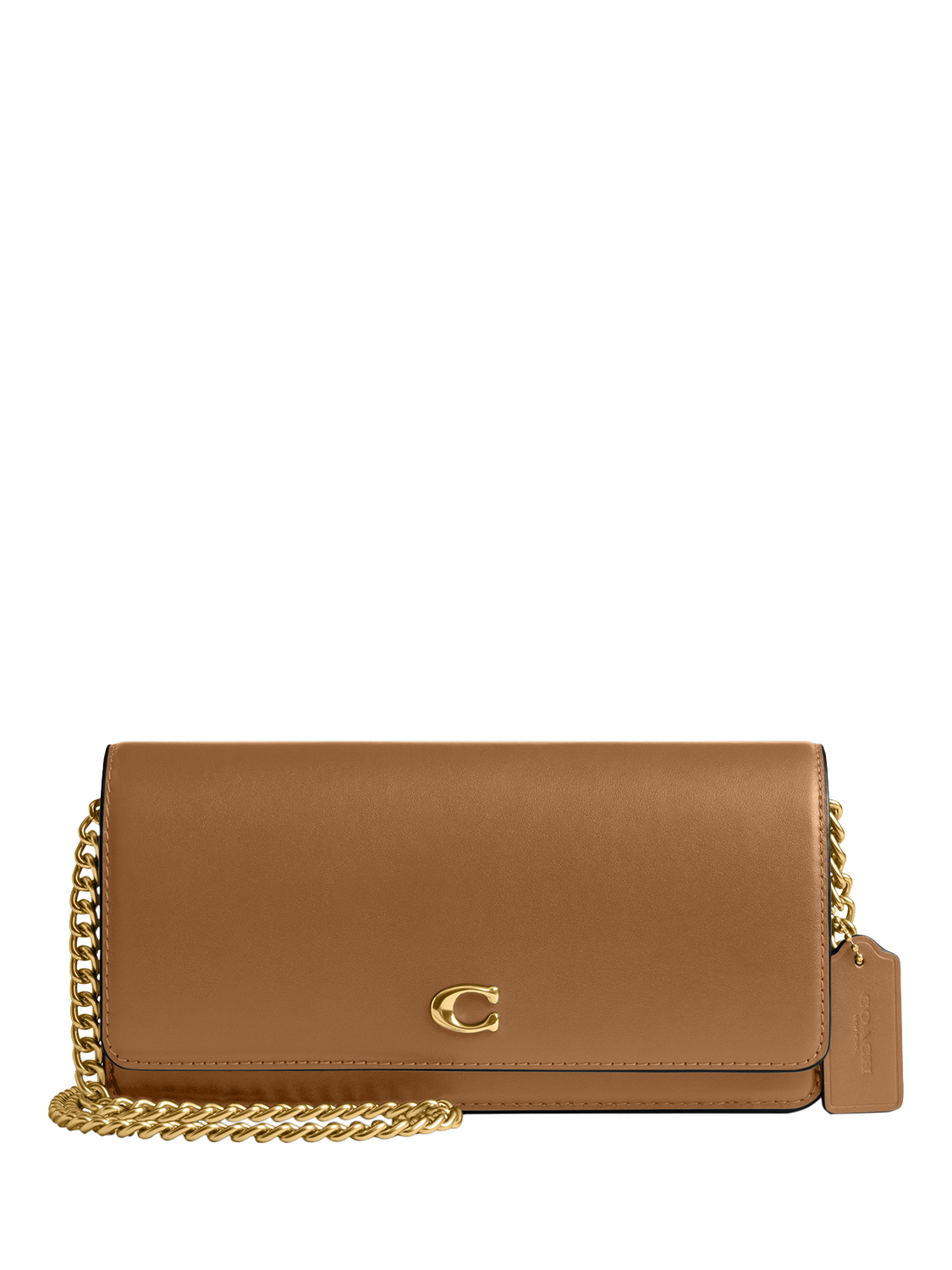 Coach Evie Long Leather Wallet, Honey Brown