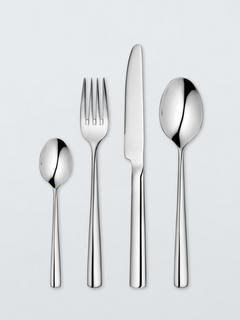 John Lewis ANYDAY Dine Stainless Steel Cutlery Set, 24 Piece/6 Place ...