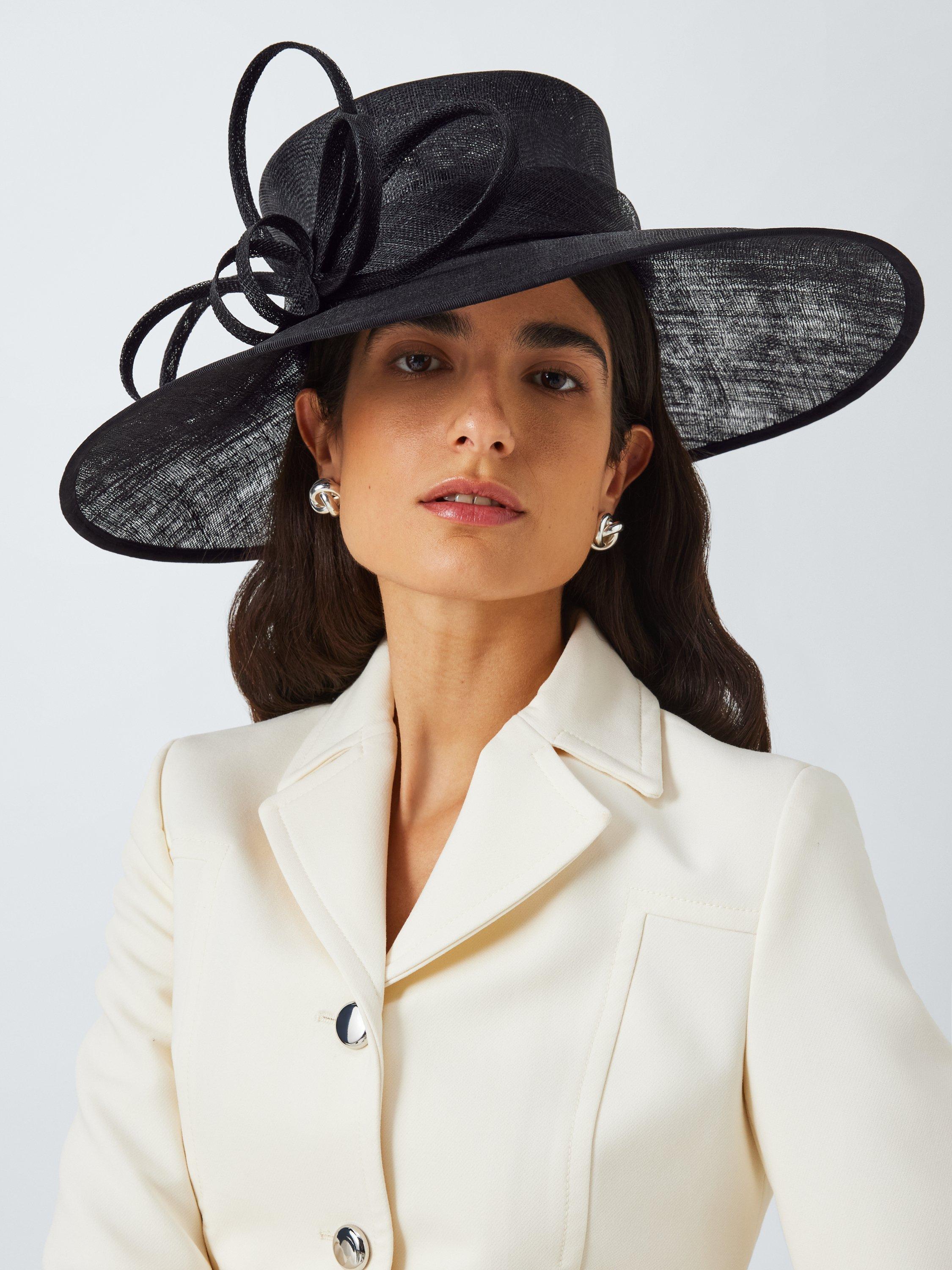 John Lewis Hope Ribbon Woven Occasion Hat, Black