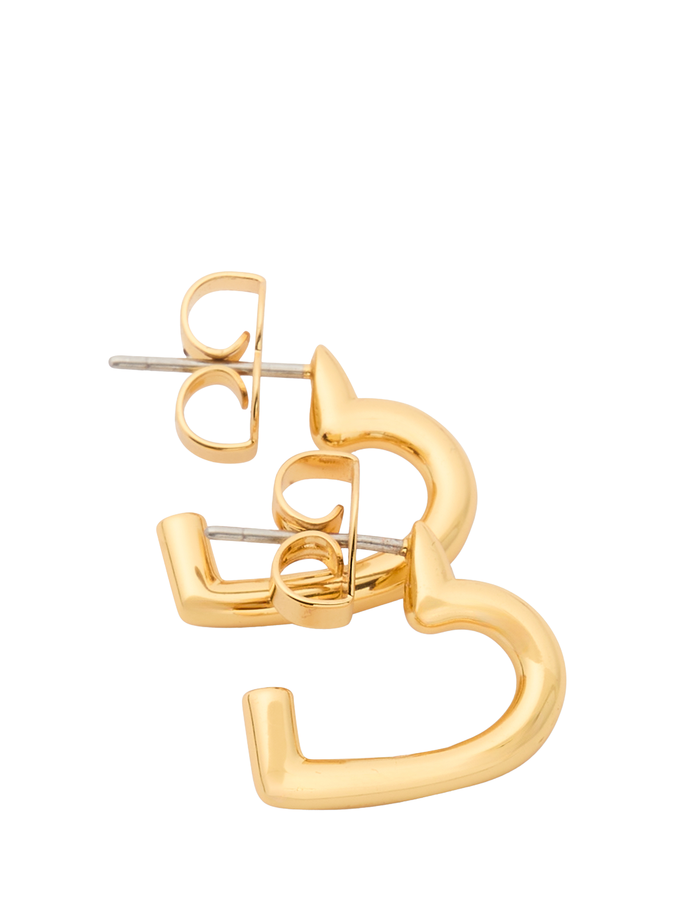 kate spade new york Polished Heart Hoop Earrings, Gold