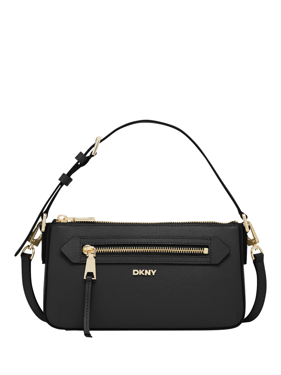 DKNY Bryant Avenue Leather Demi Cross Body Bag, Black