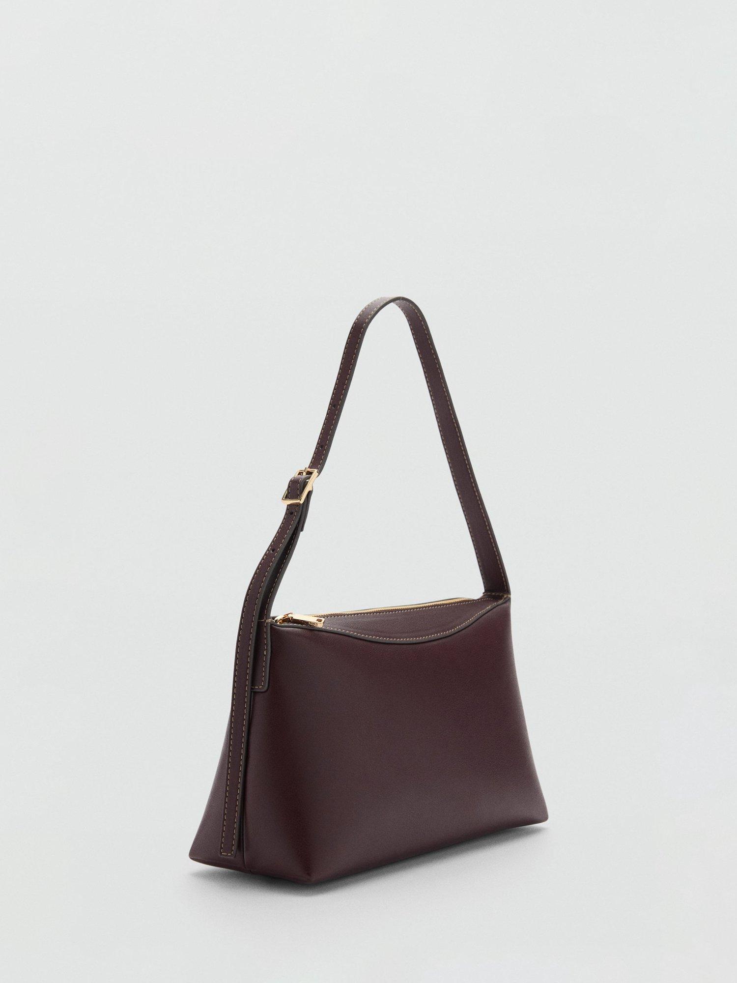 Mango Nick Bucket Bag Dark Red