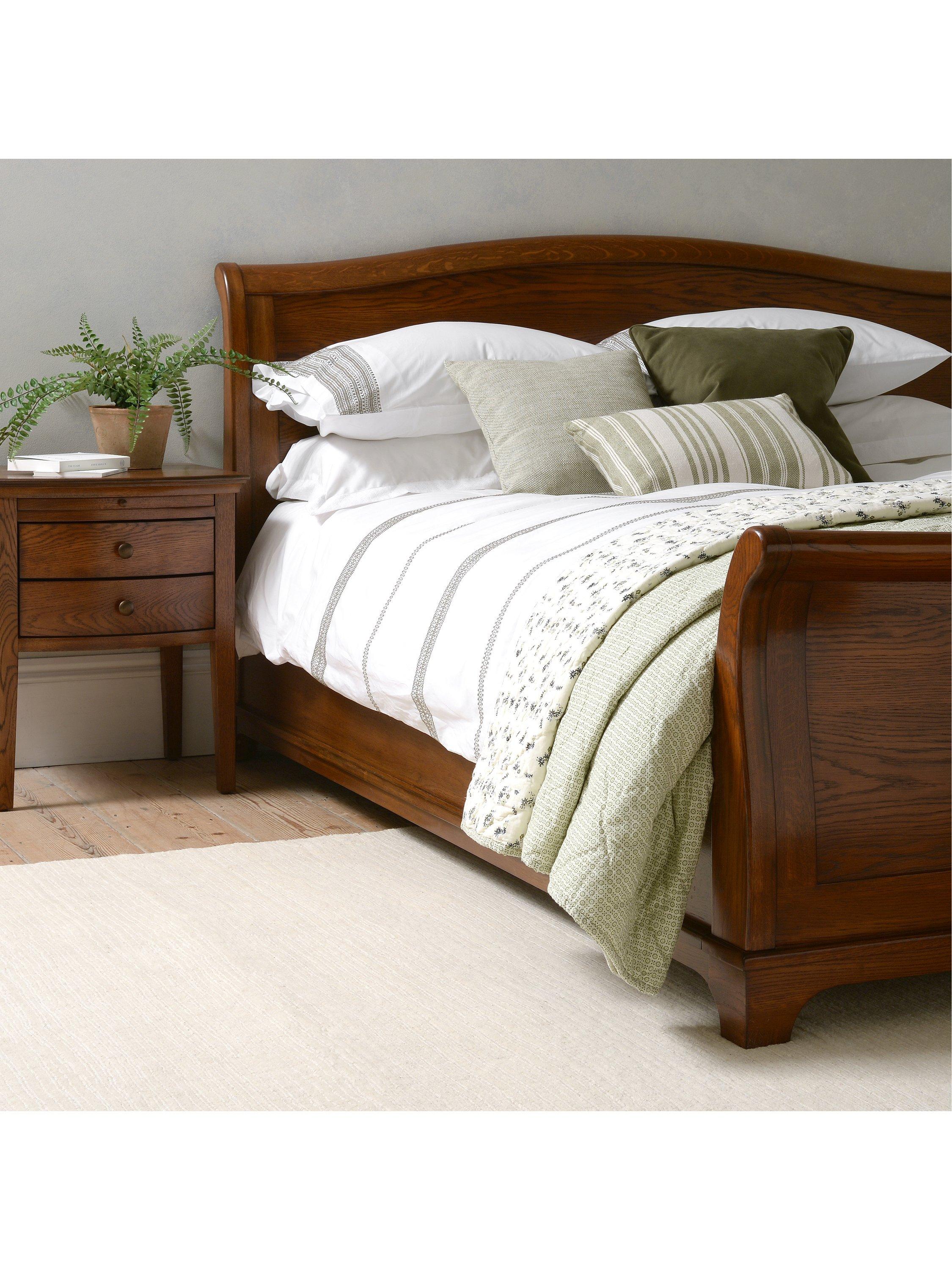 Cotswold Company Winchcombe Sleigh Bed Frame Super King Size Dark Oak