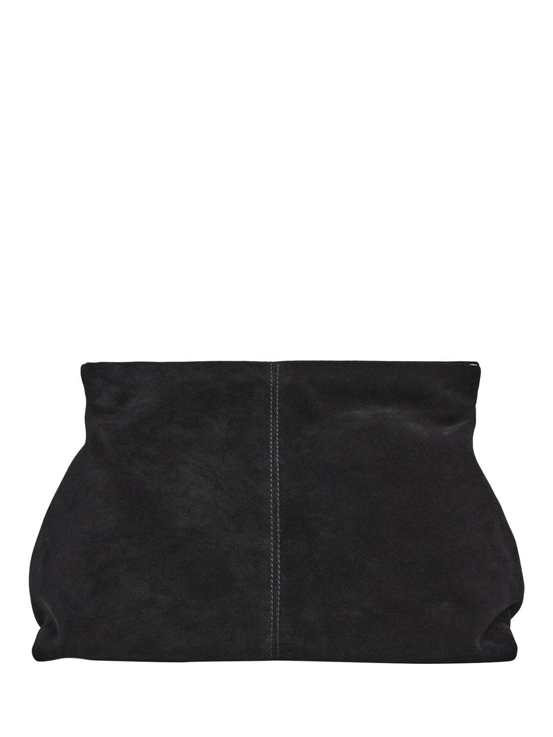 Flattered Clay Oversized Suede Clutch Bag, Black