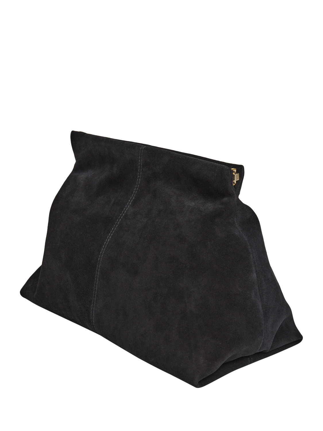 Flattered Clay Oversized Suede Clutch Bag, Black