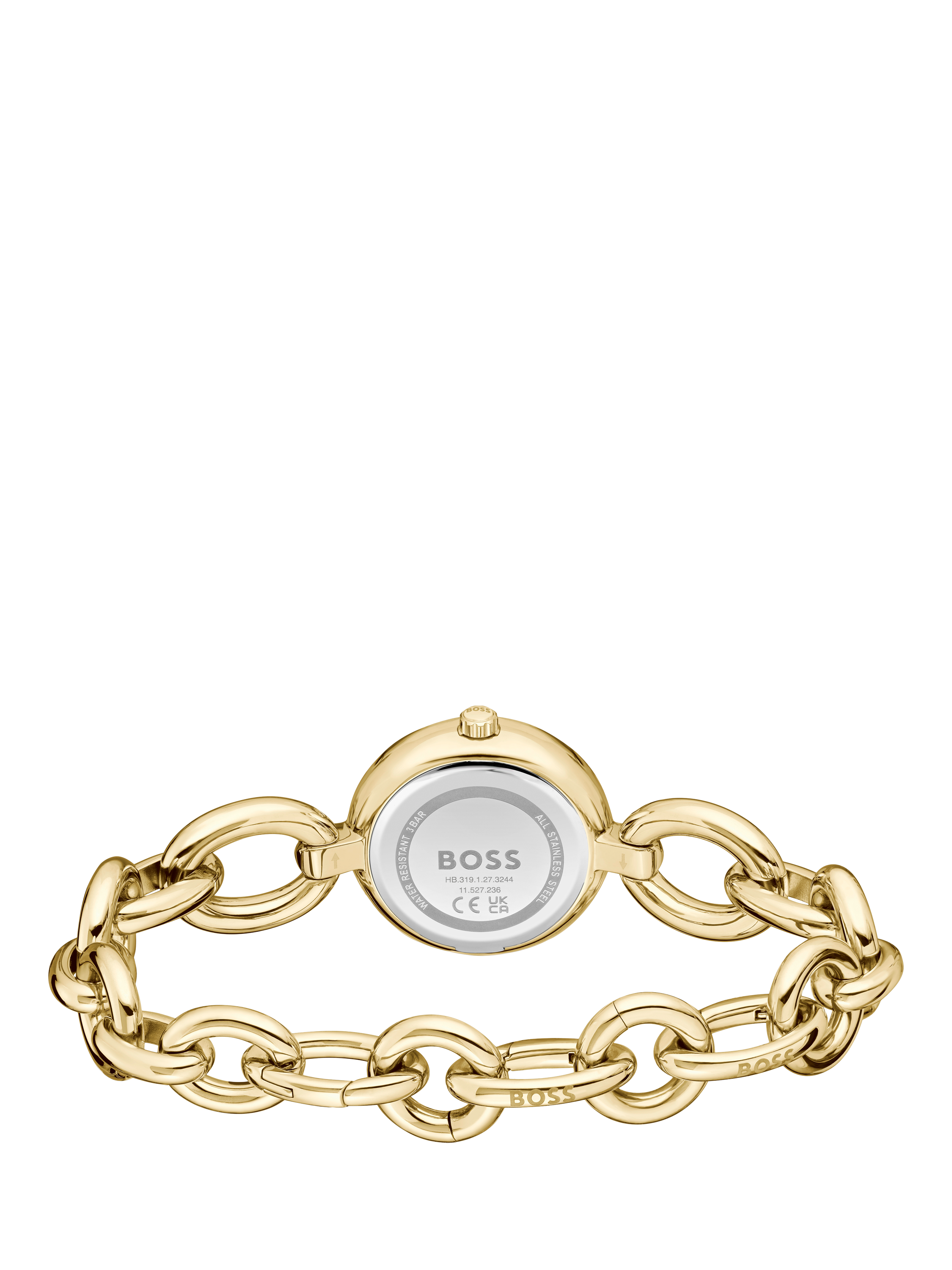 BOSS 1502792 Women's Live Crystal Circle Link Bracelet Strap Watch