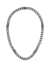 BOSS Men s Curb Chain Necklace Silver