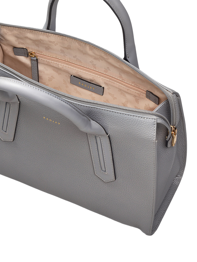 Radley Badgers Walk 2.0 Leather Grab Bag, Cloud Burst, One Size