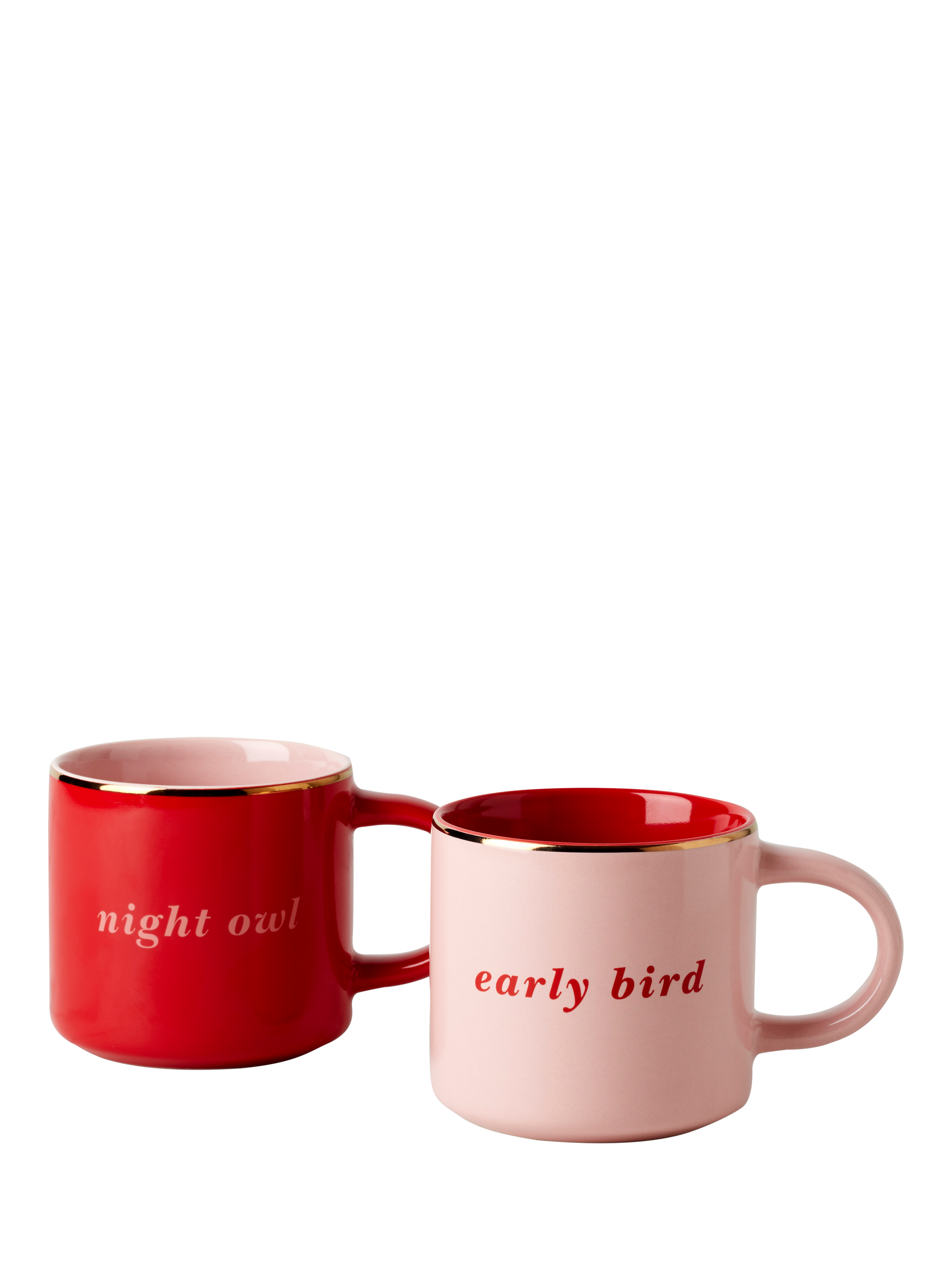 kate spade new york Early Bird Night Owl Stoneware Mugs, Set of 2 ...