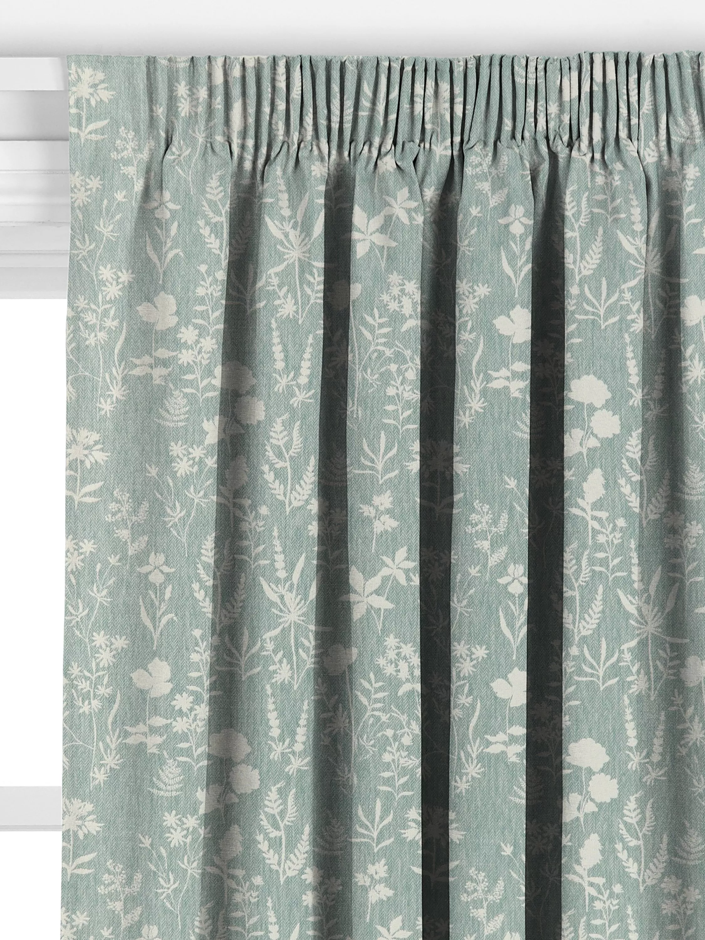 John Lewis Fiorella Made to Measure Curtains, Duck Egg Sage
