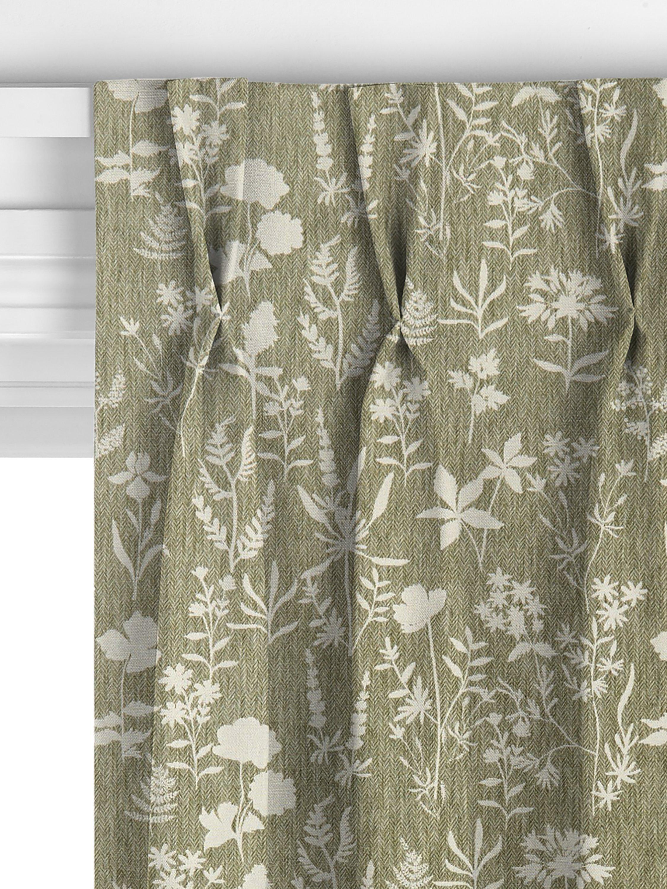John Lewis Fiorella Made to Measure Curtains, Avocado