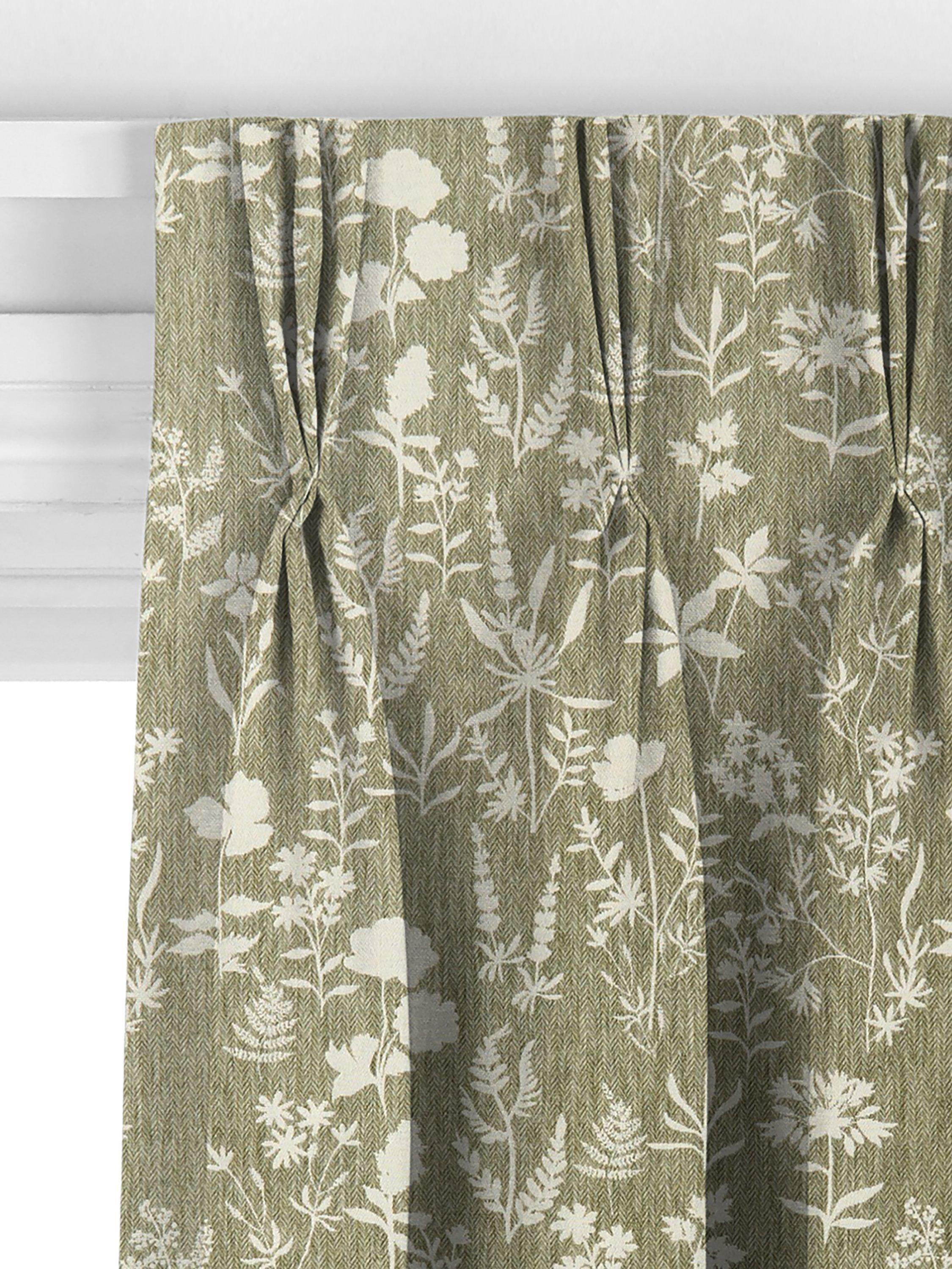 John Lewis Fiorella Made to Measure Curtains, Avocado