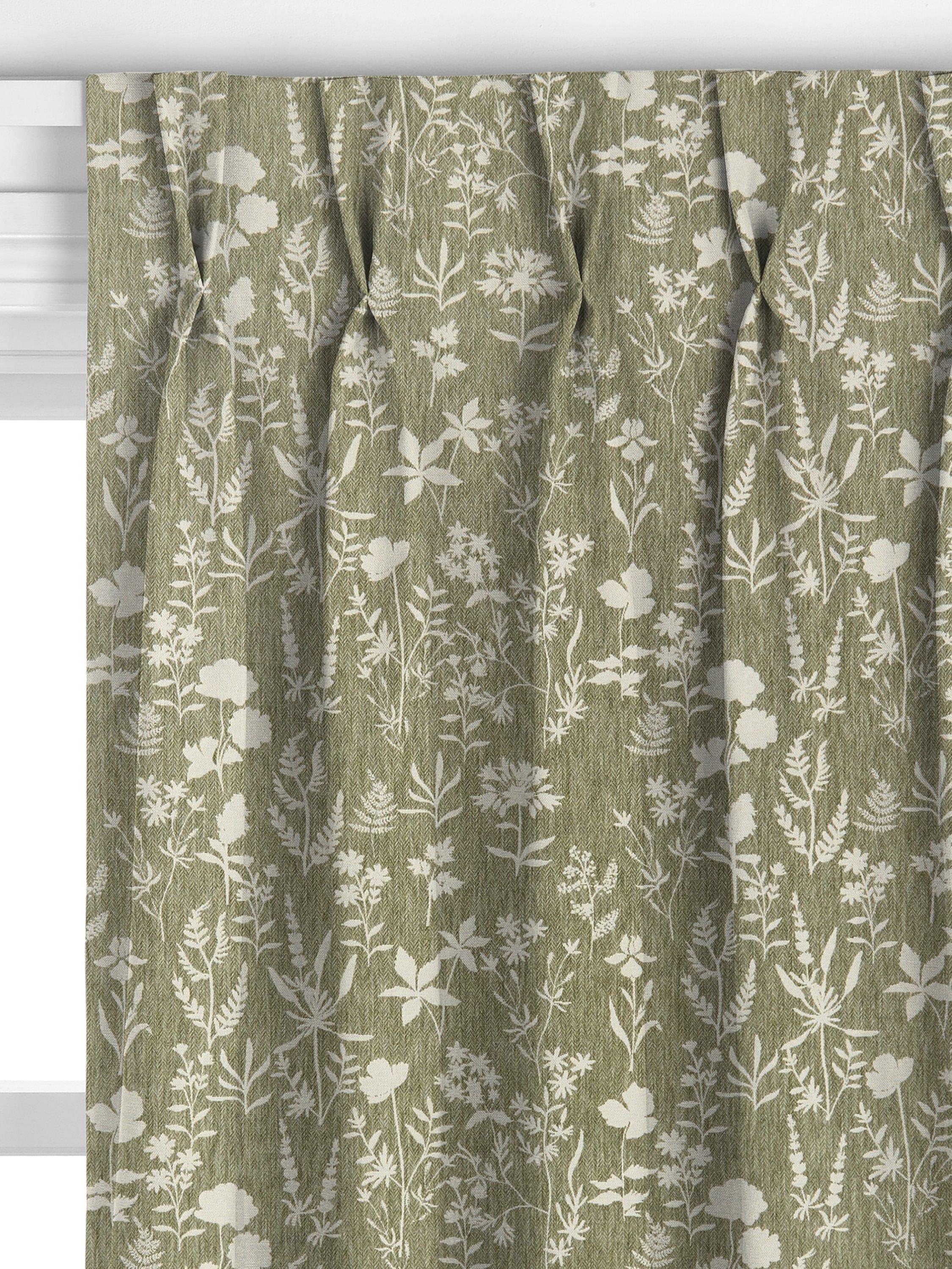 John Lewis Fiorella Made to Measure Curtains, Avocado