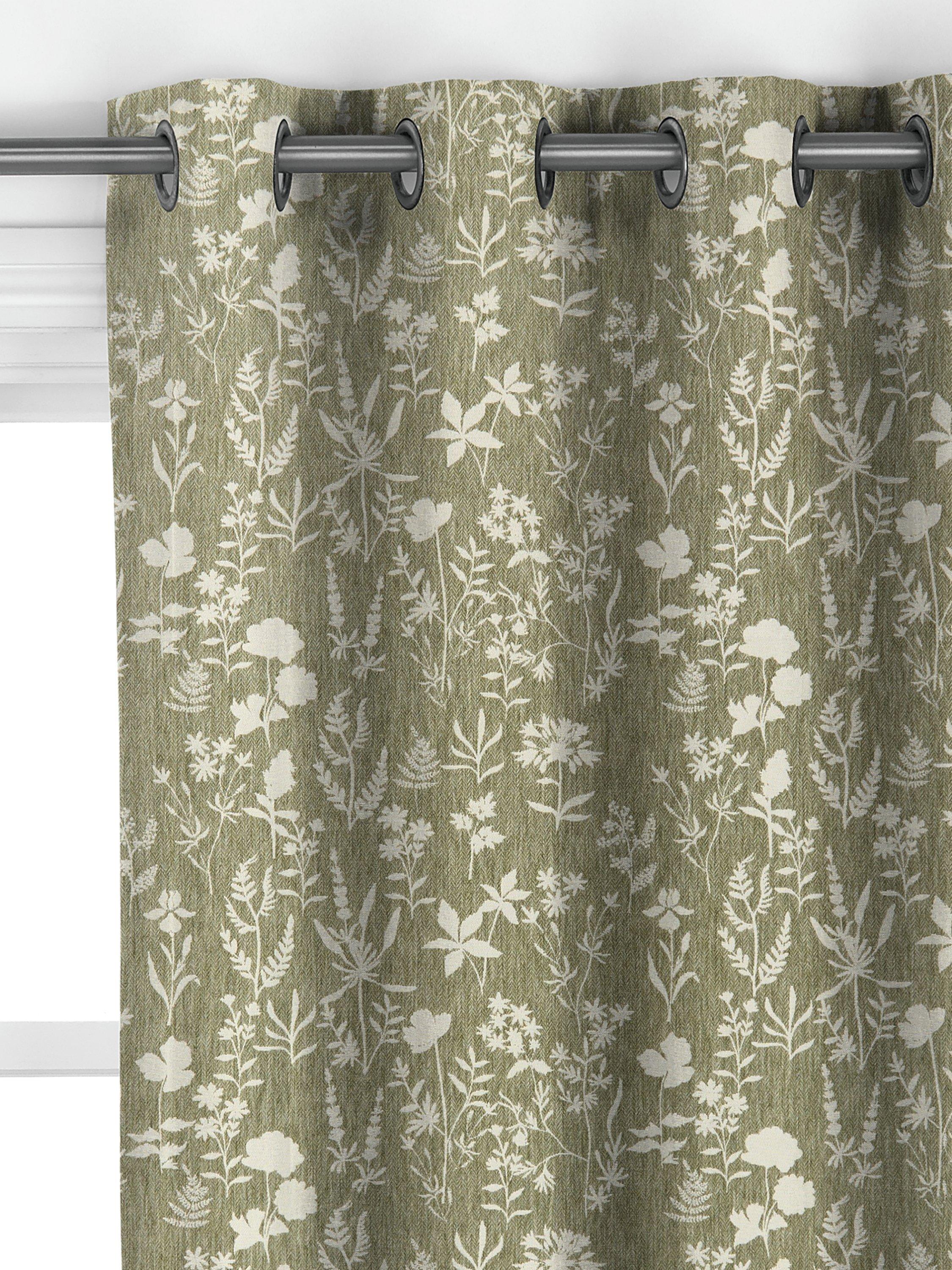 John Lewis Fiorella Made to Measure Curtains, Avocado