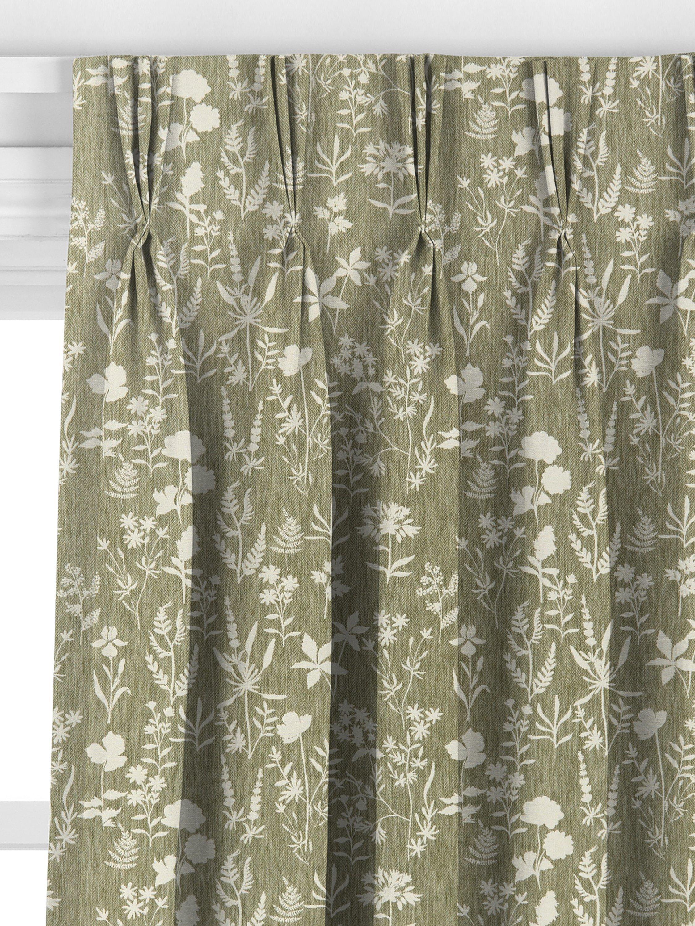 John Lewis Fiorella Made to Measure Curtains, Avocado