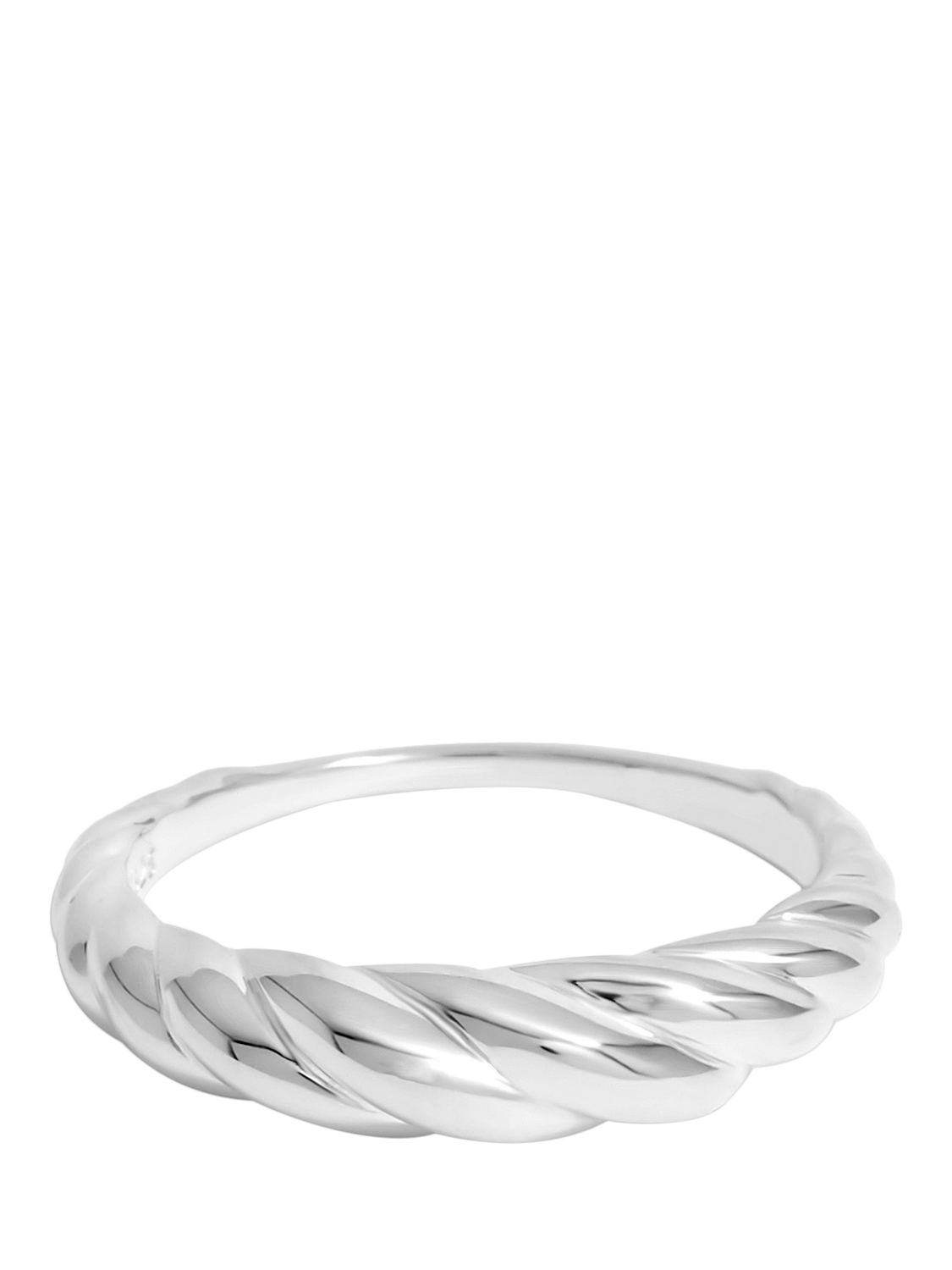 Simply Silver Textured Polished Ring, Silver