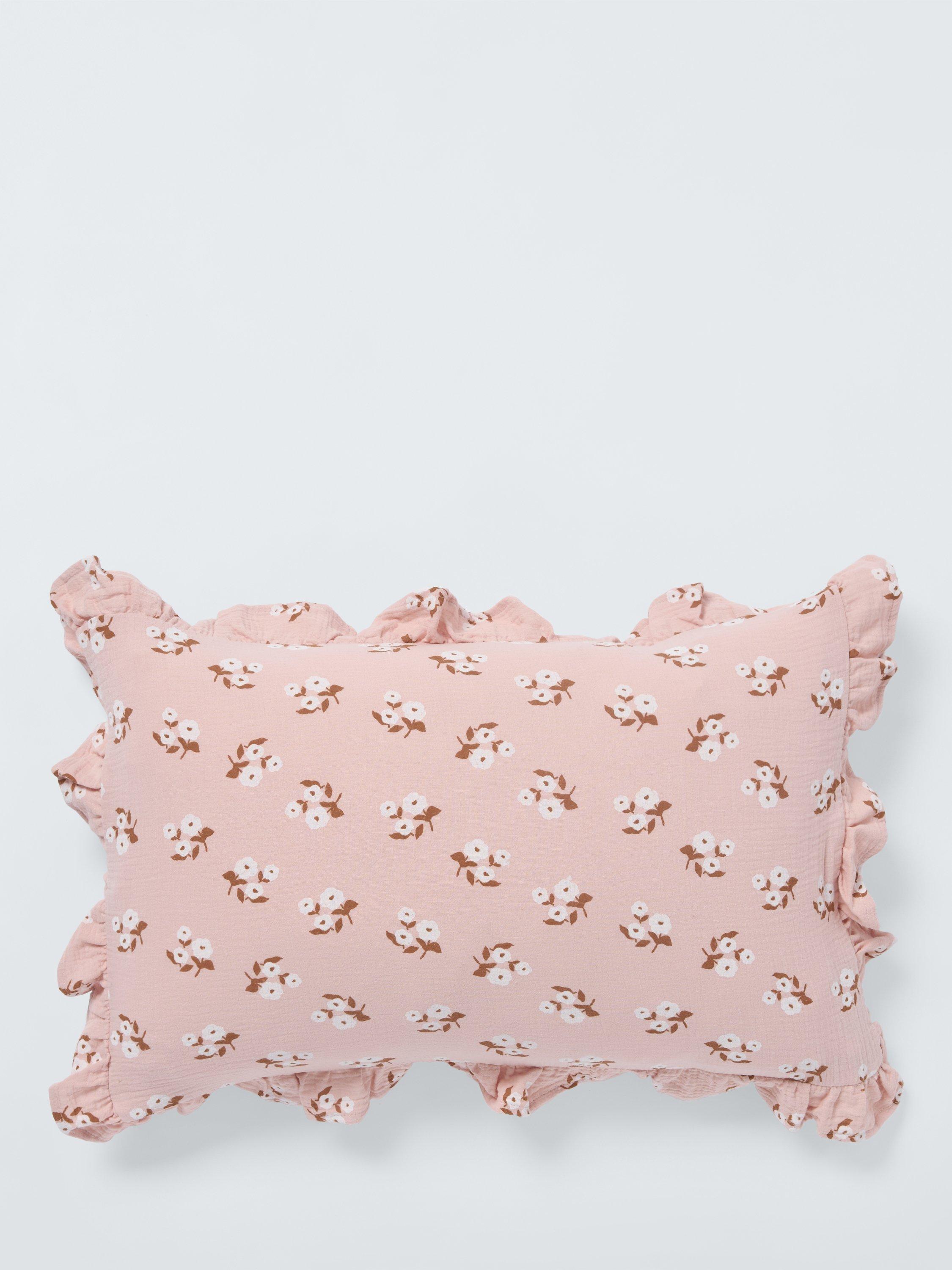 John Lewis Floral Posy Duvet Cover and Pillowcase Set, Cotbed, Pink