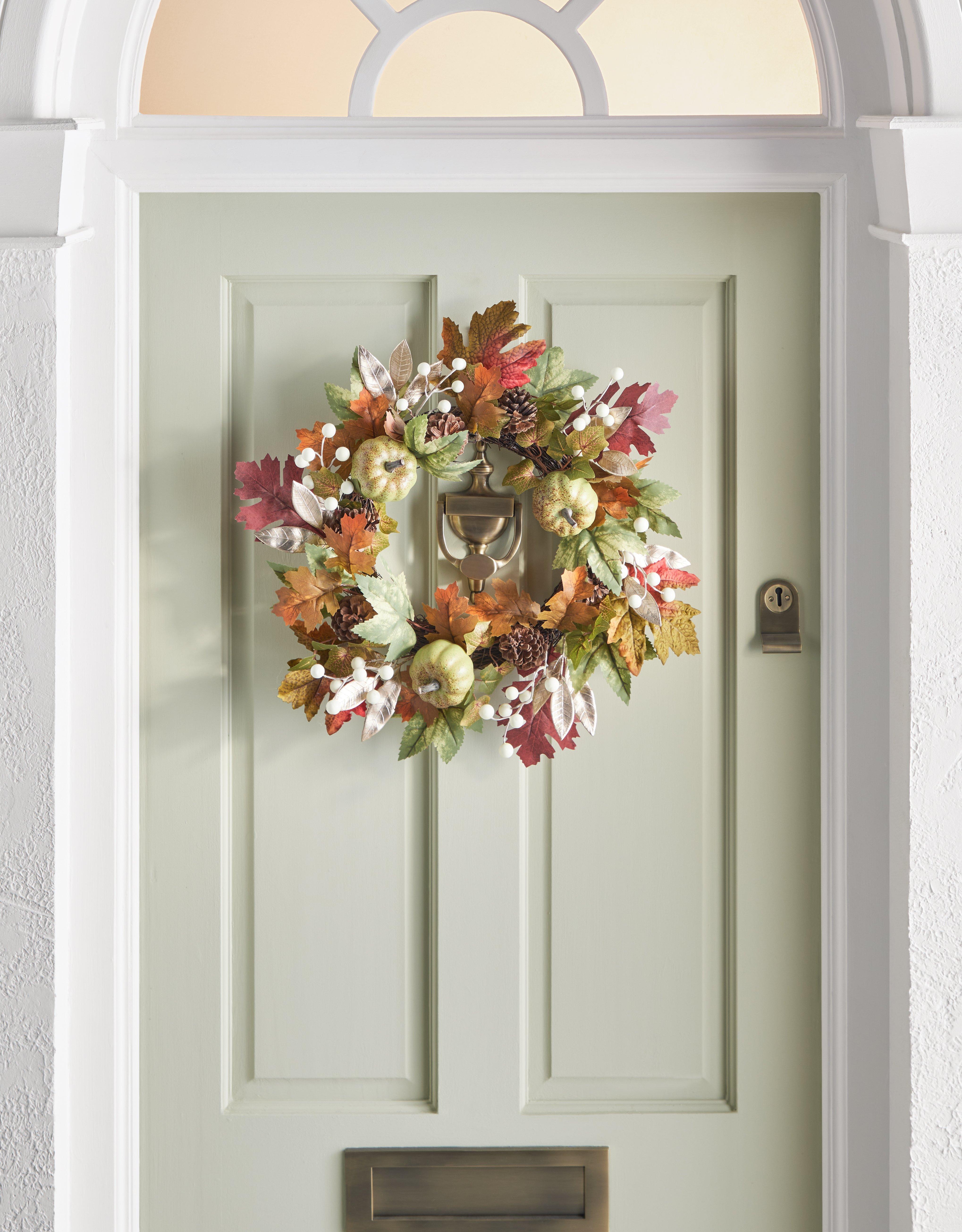 John Lewis Green Pumpkin Wreath, Dia.50cm