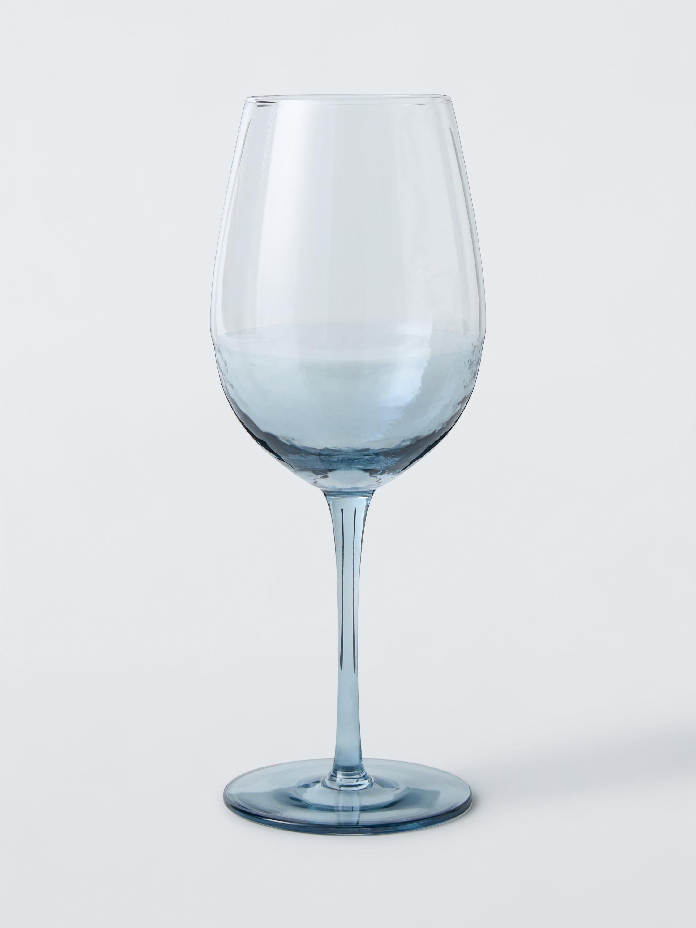 John Lewis Frosted Blue Base Wine Glass, Set of 2, 460ml