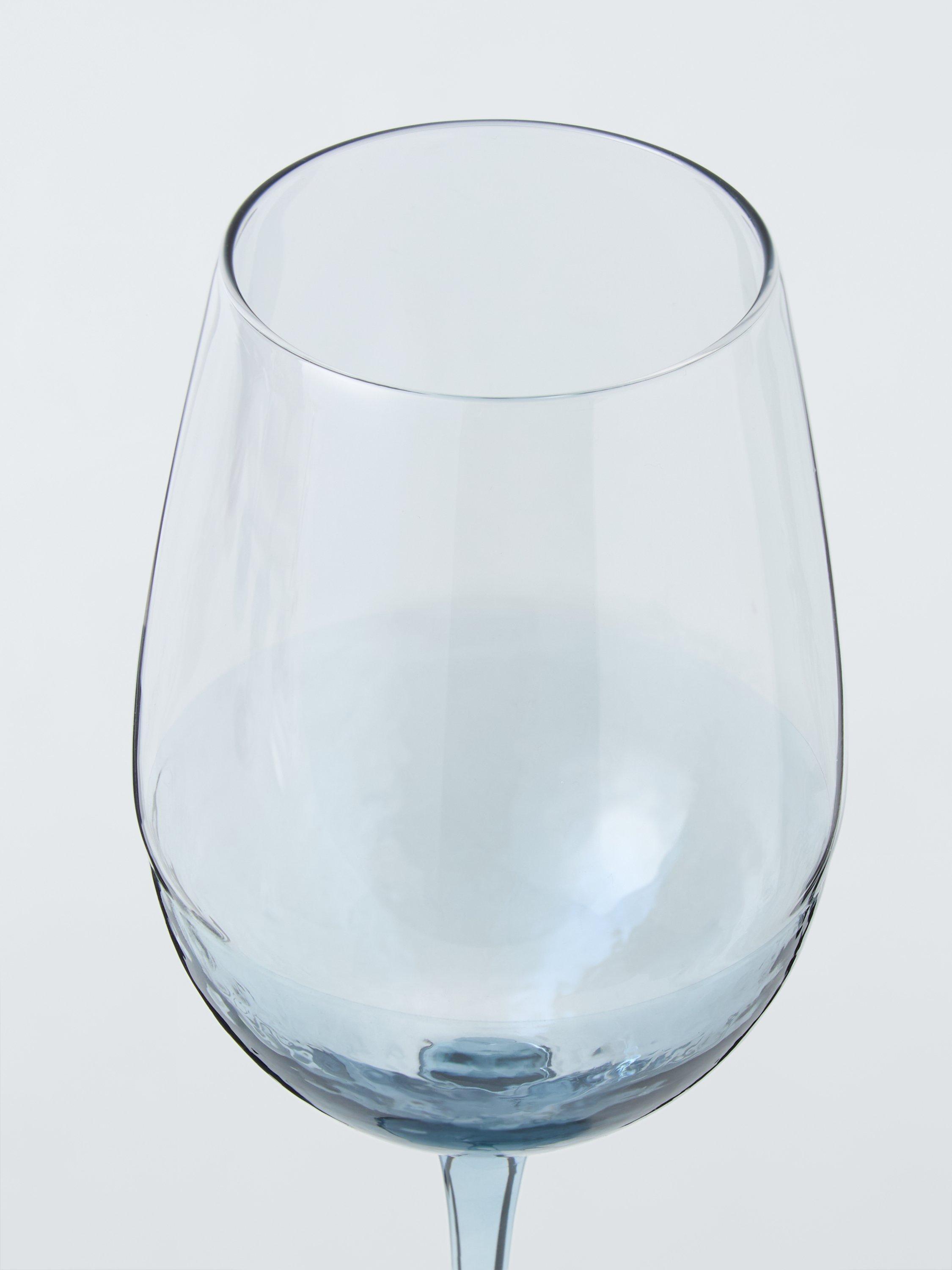 John Lewis Frosted Blue Base Wine Glass, Set of 2, 460ml
