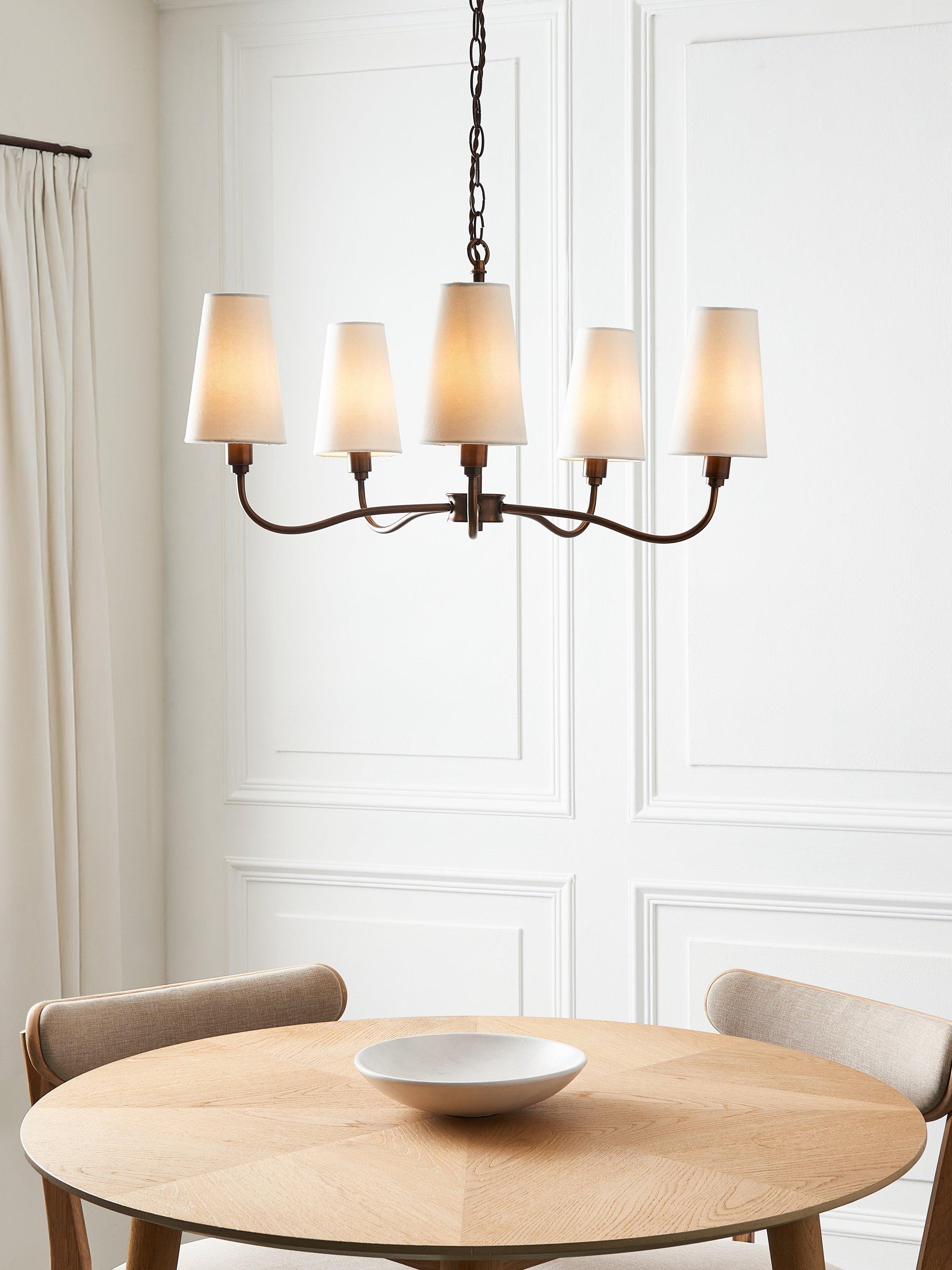 John Lewis Fairford 5 Arm Pendant Ceiling Light, Oil Rubbed Bronze