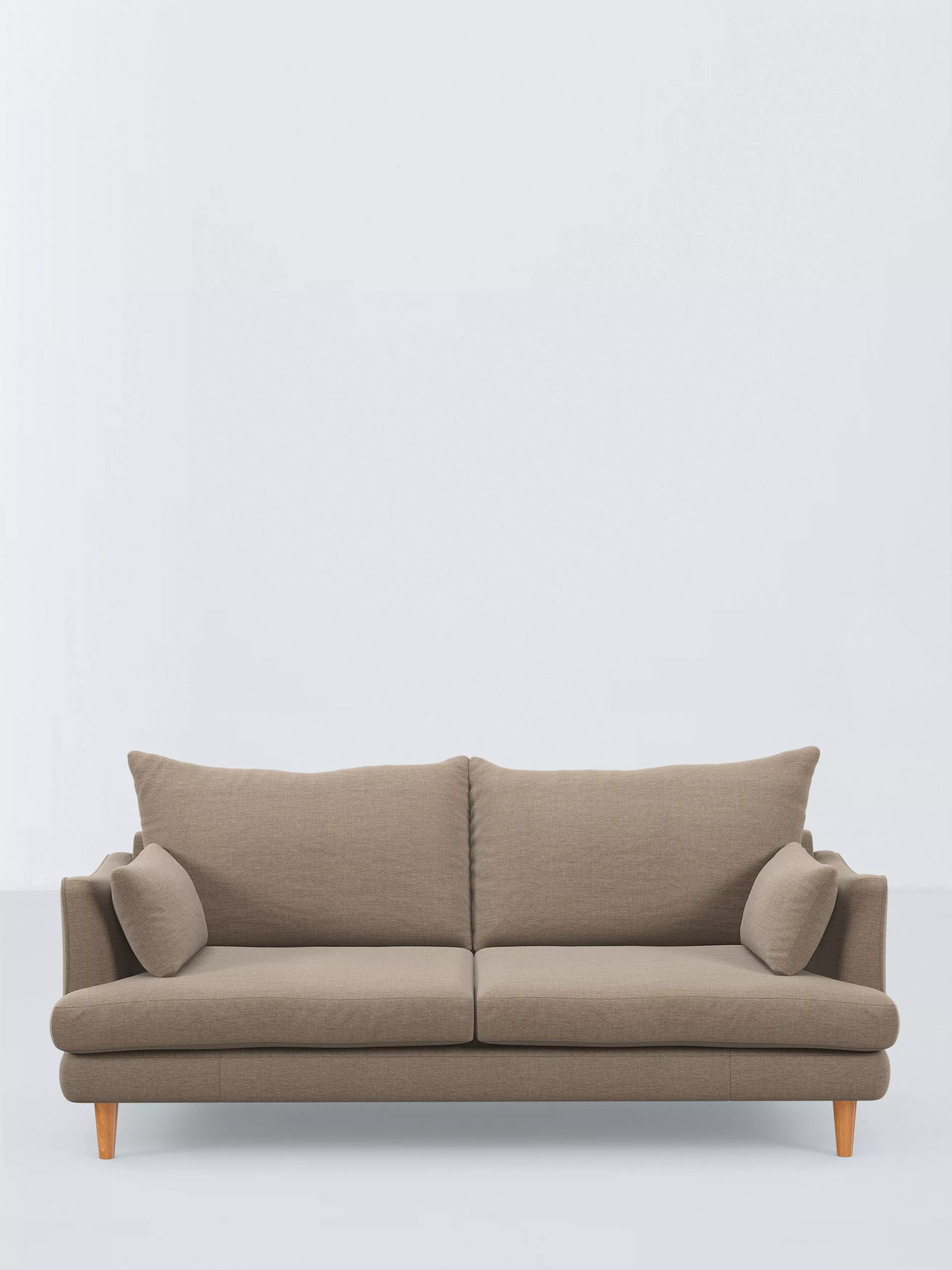 John Lewis Fika Large 3 Seater Sofa, Light Leg, Chunky Chenille Natural