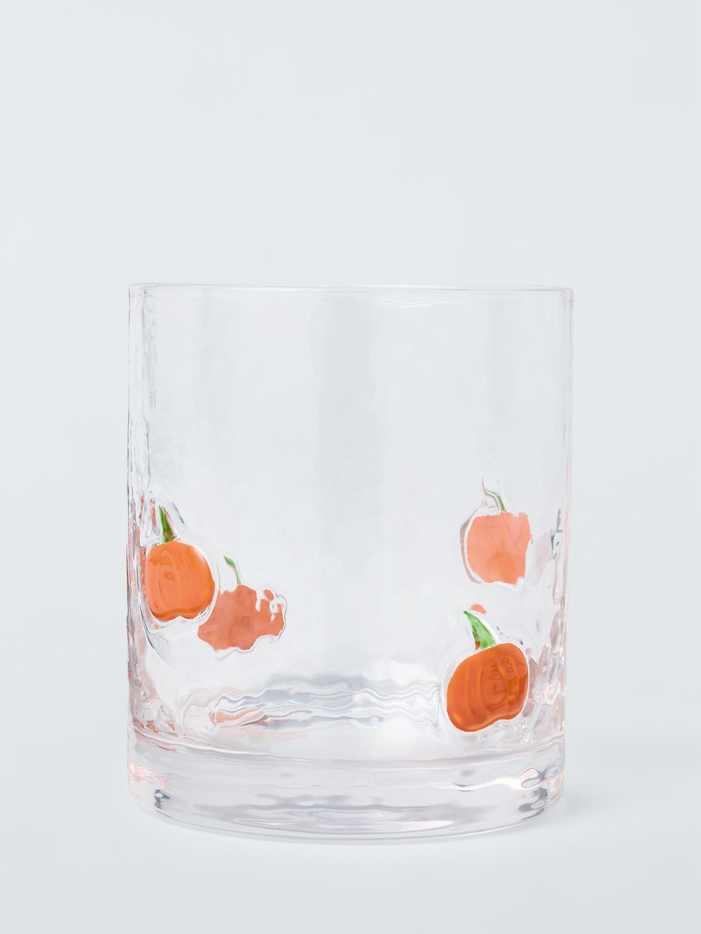 John Lewis Pumpkin Icon Glass Tumbler, 370ml, Clear