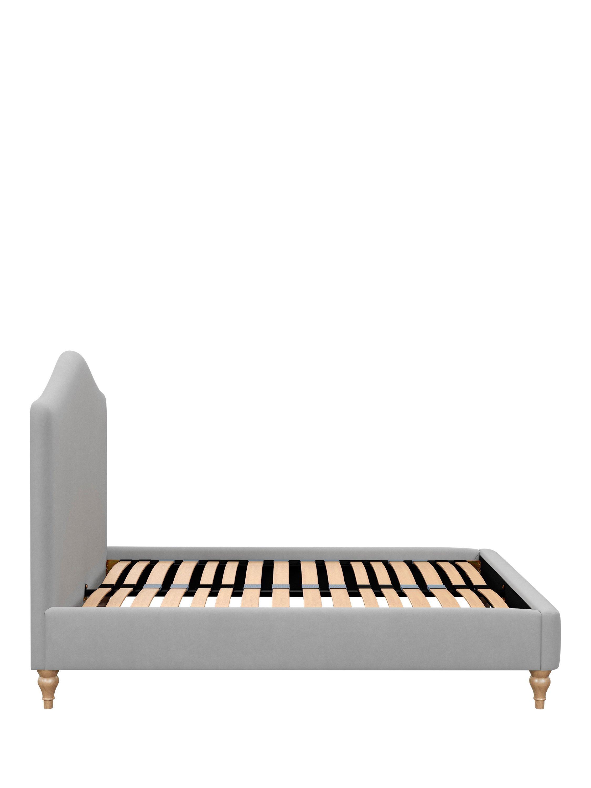 John Lewis Alice Upholstered Bed Frame, Super King Size, Deep Velvet Steel