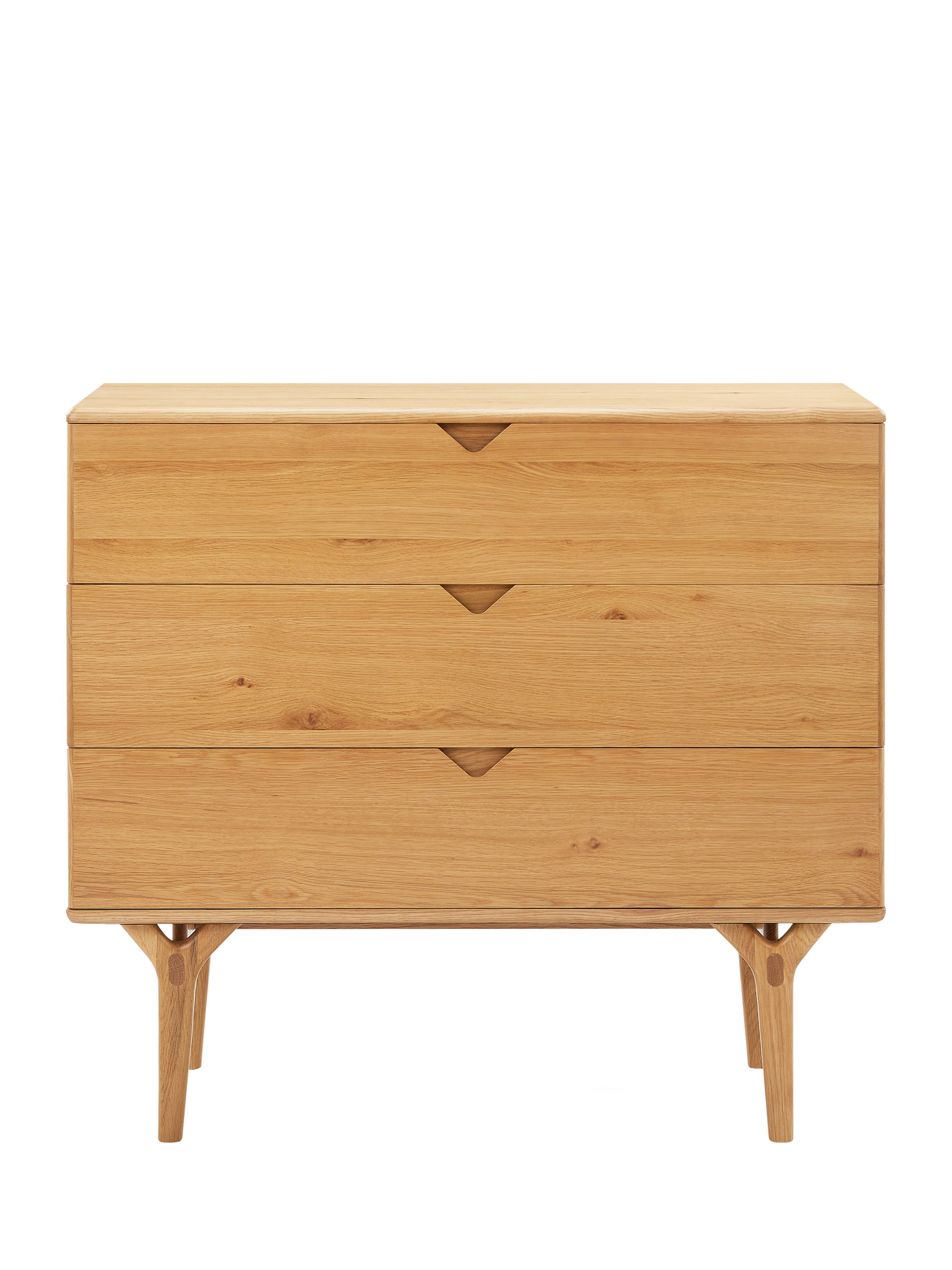 John Lewis X-Ray Oak Wood 3 Drawer Chest, Oak