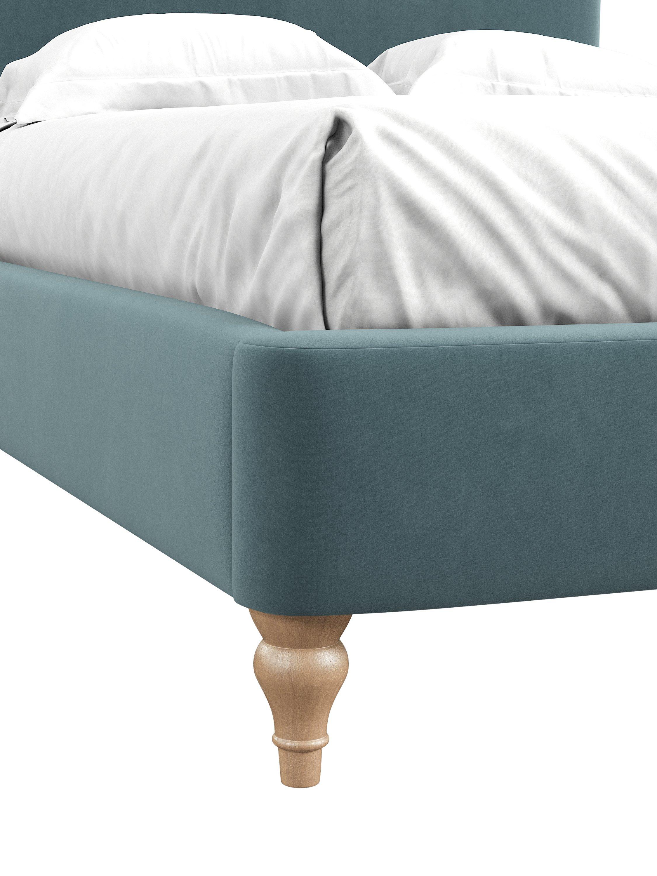John Lewis Alice Upholstered Bed Frame, King Size, Deep Velvet Petrol