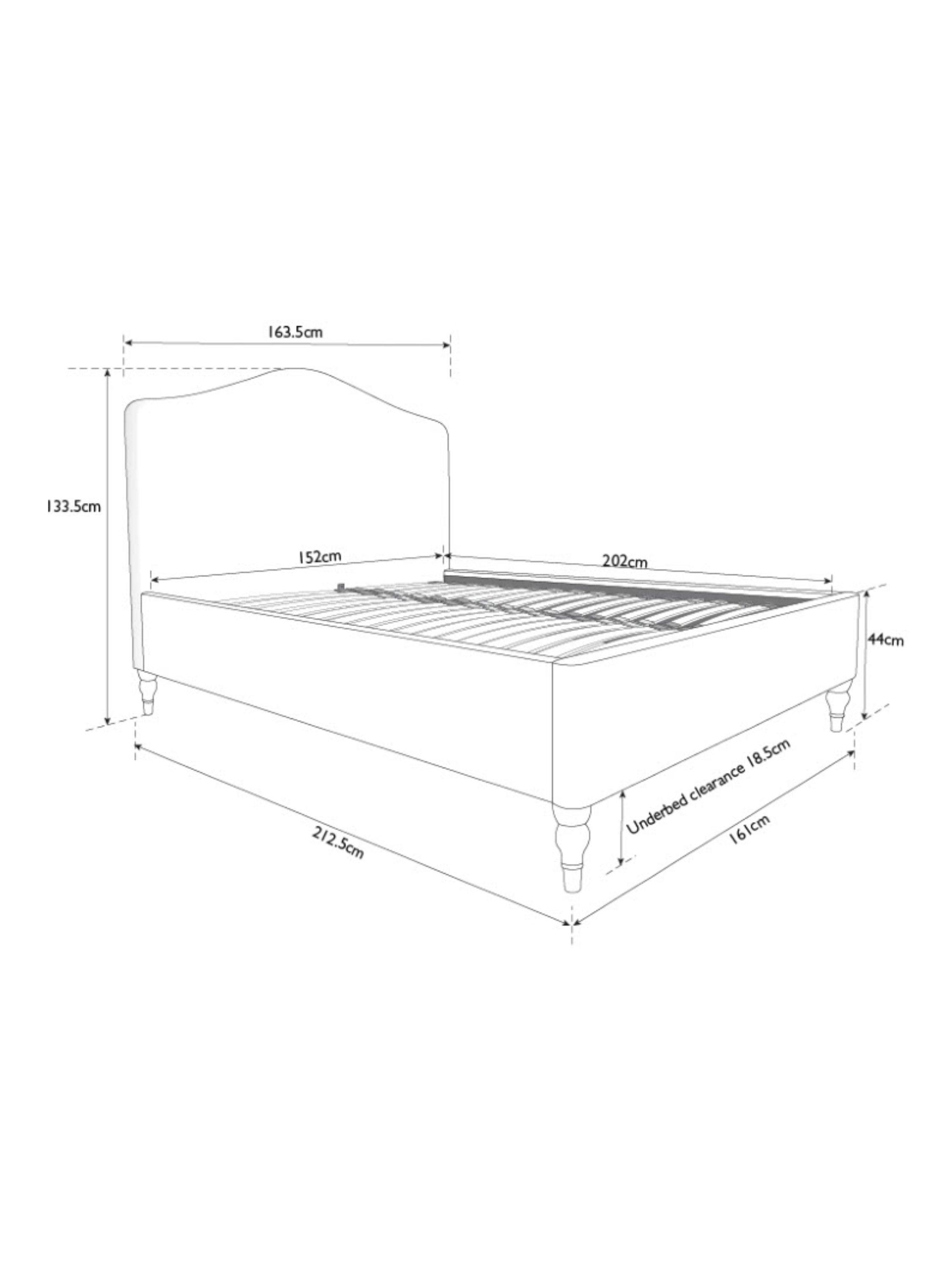 John Lewis Alice Upholstered Bed Frame, King Size, Matte Velvet Latte