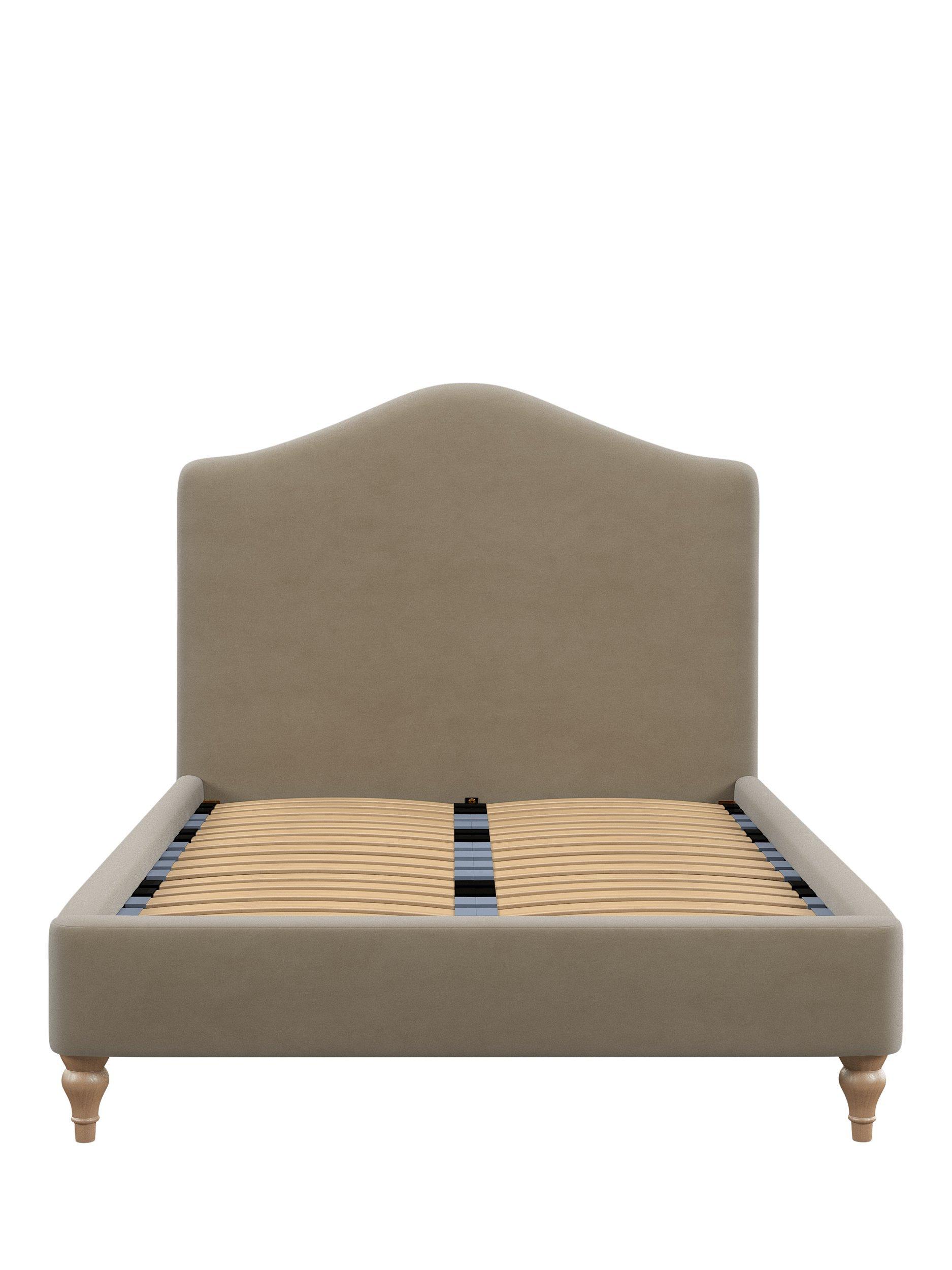 John Lewis Alice Upholstered Bed Frame, King Size, Matte Velvet Latte