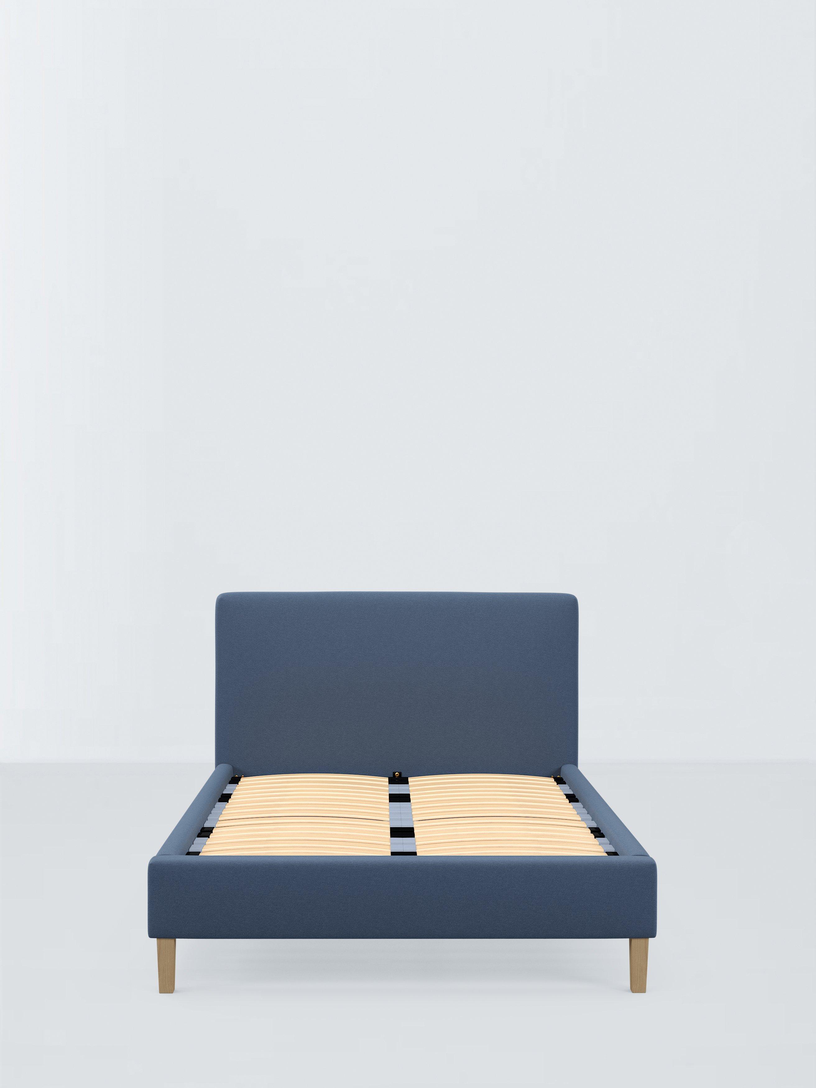 John Lewis Emily Upholstered Bed Frame, King Size, Soft Twill Blue