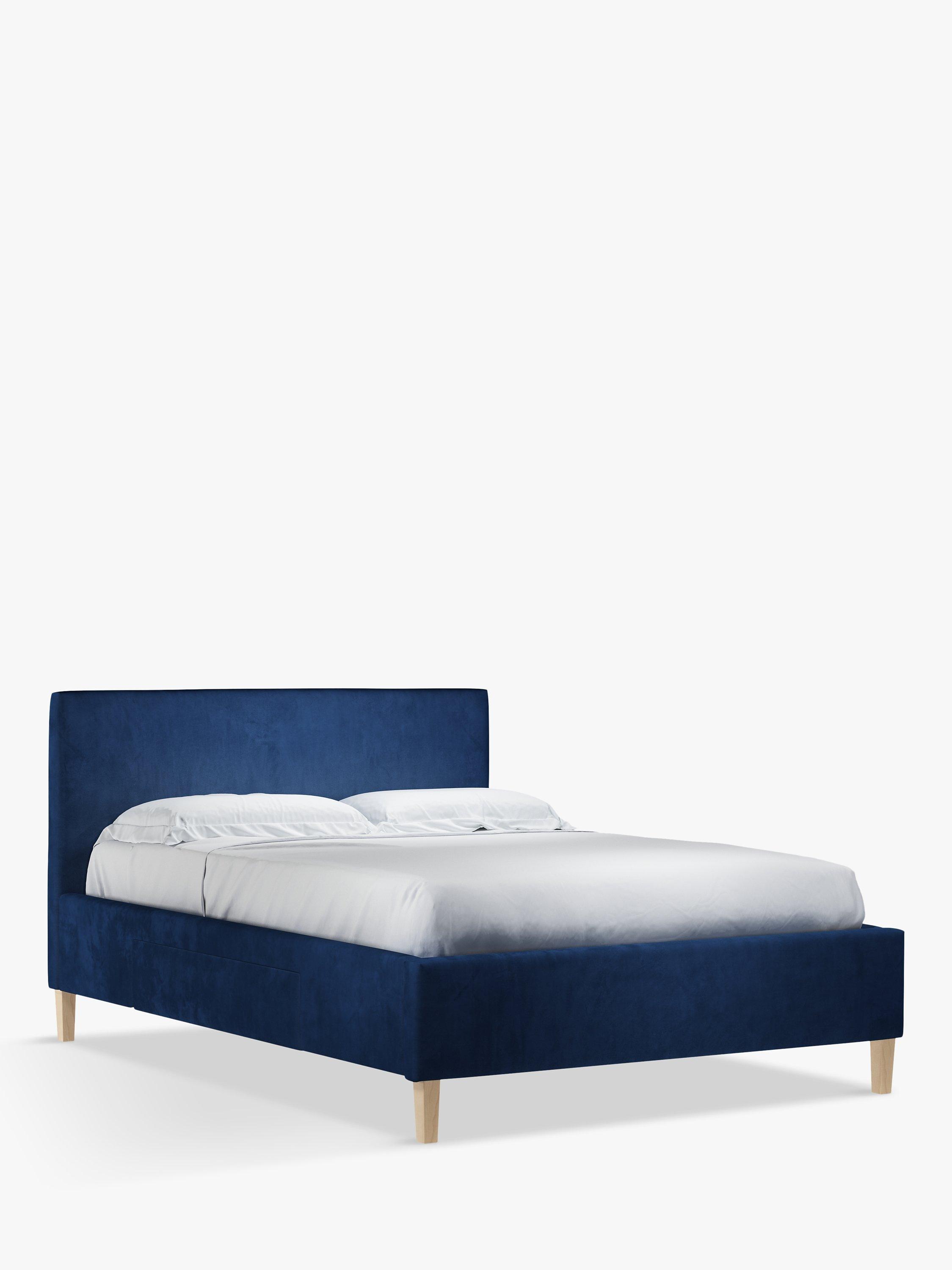 John Lewis Emily 2 Drawer Upholstered Bed Frame, Double, Deep Velvet ...