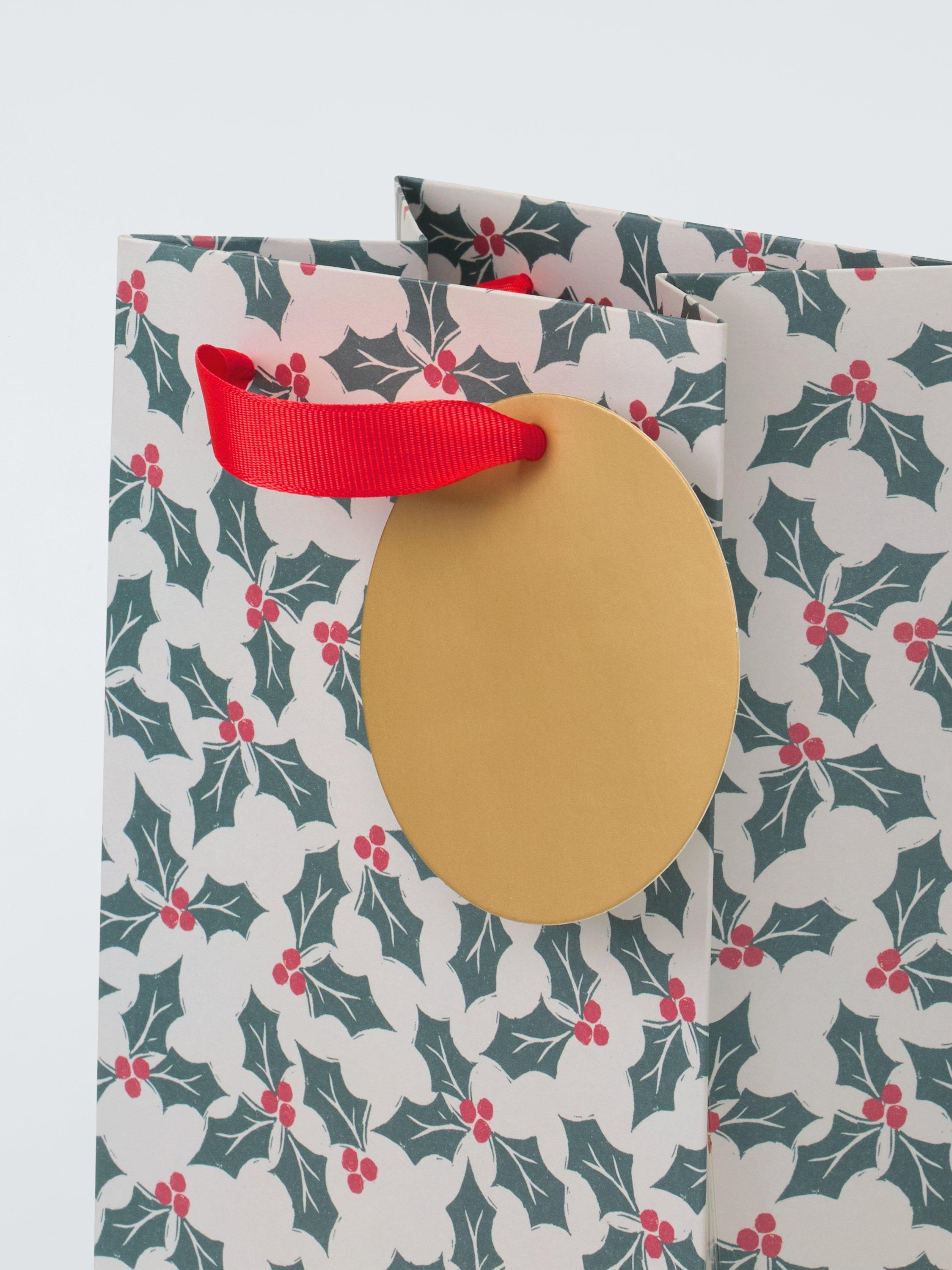 John Lewis Jolly Holly Bottle Bag