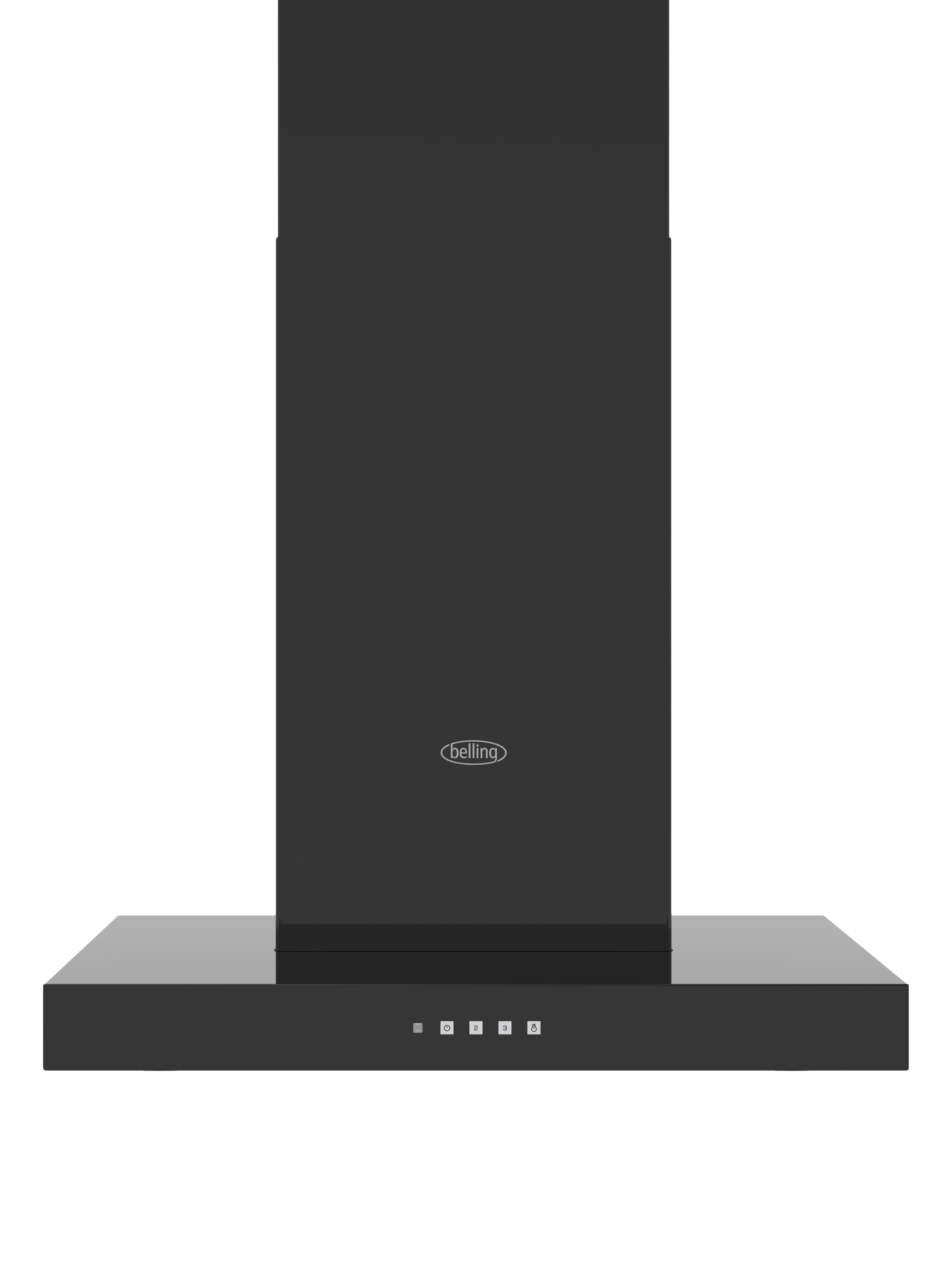 Belling 444411679 T Shaped Chimney Cooker Hood, Black