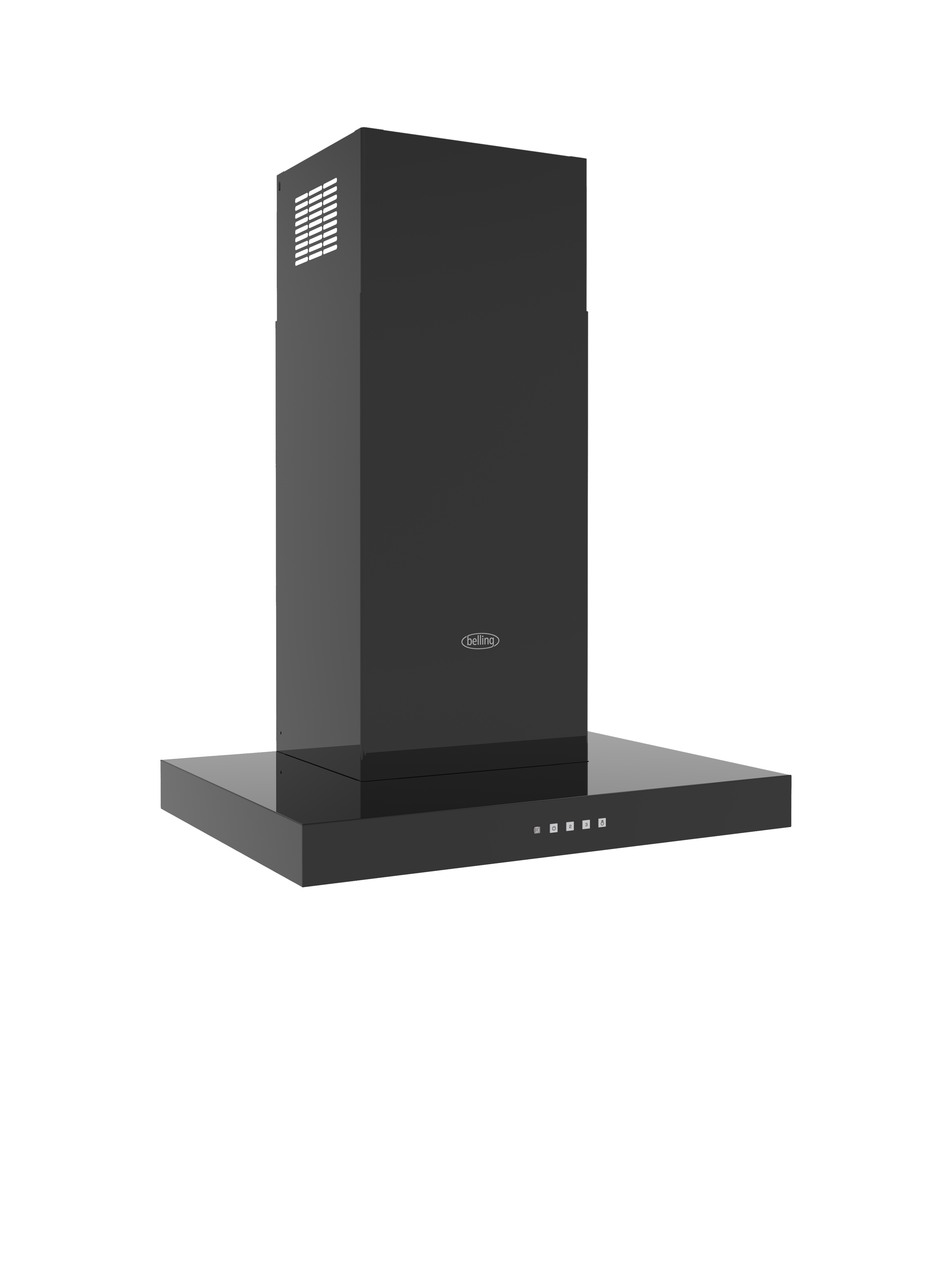 Belling 444411679 T Shaped Chimney Cooker Hood, Black