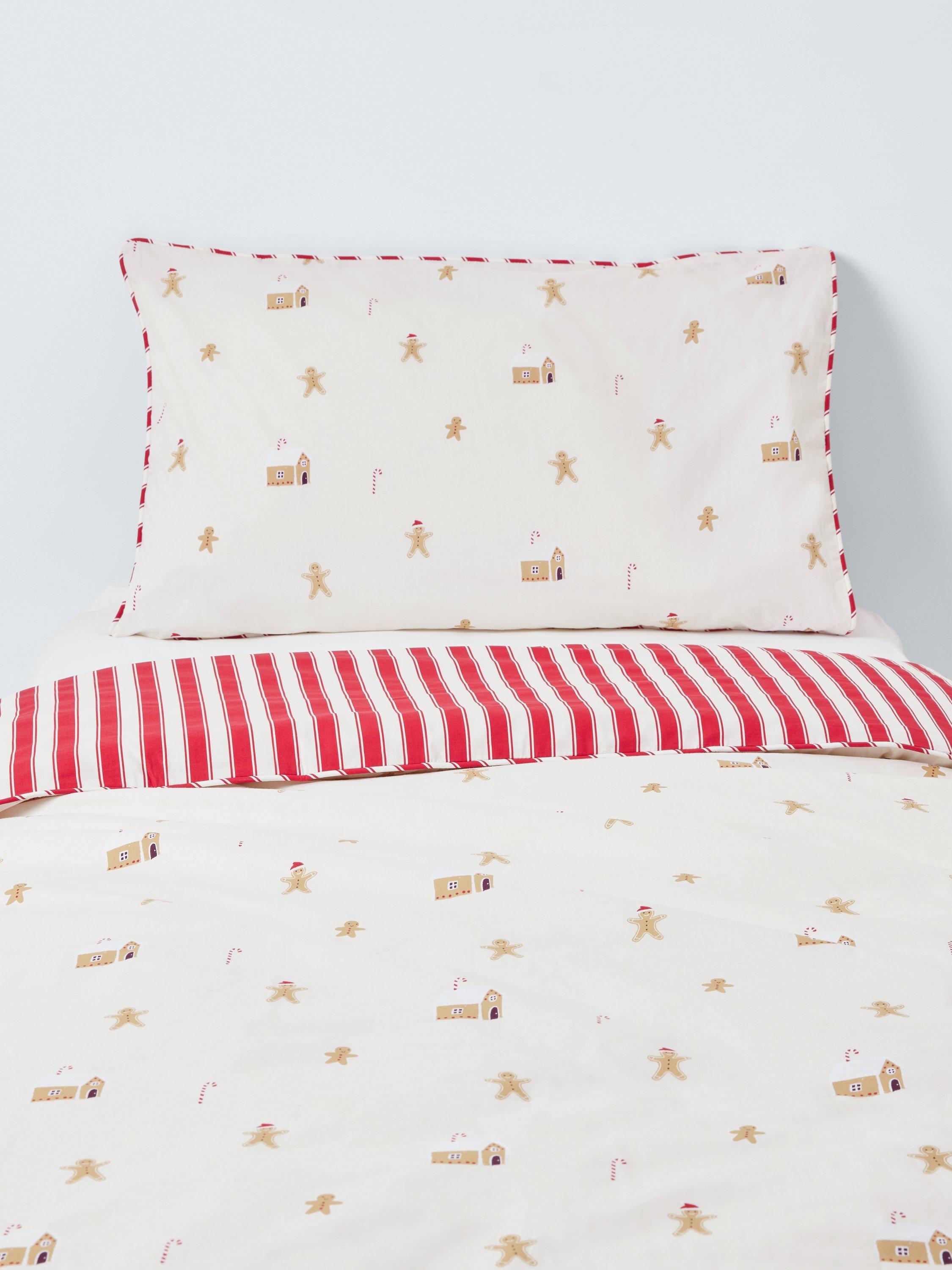 John Lewis Kids' Gingerbread Reversible Duvet Cover and Pillowcase Set ...