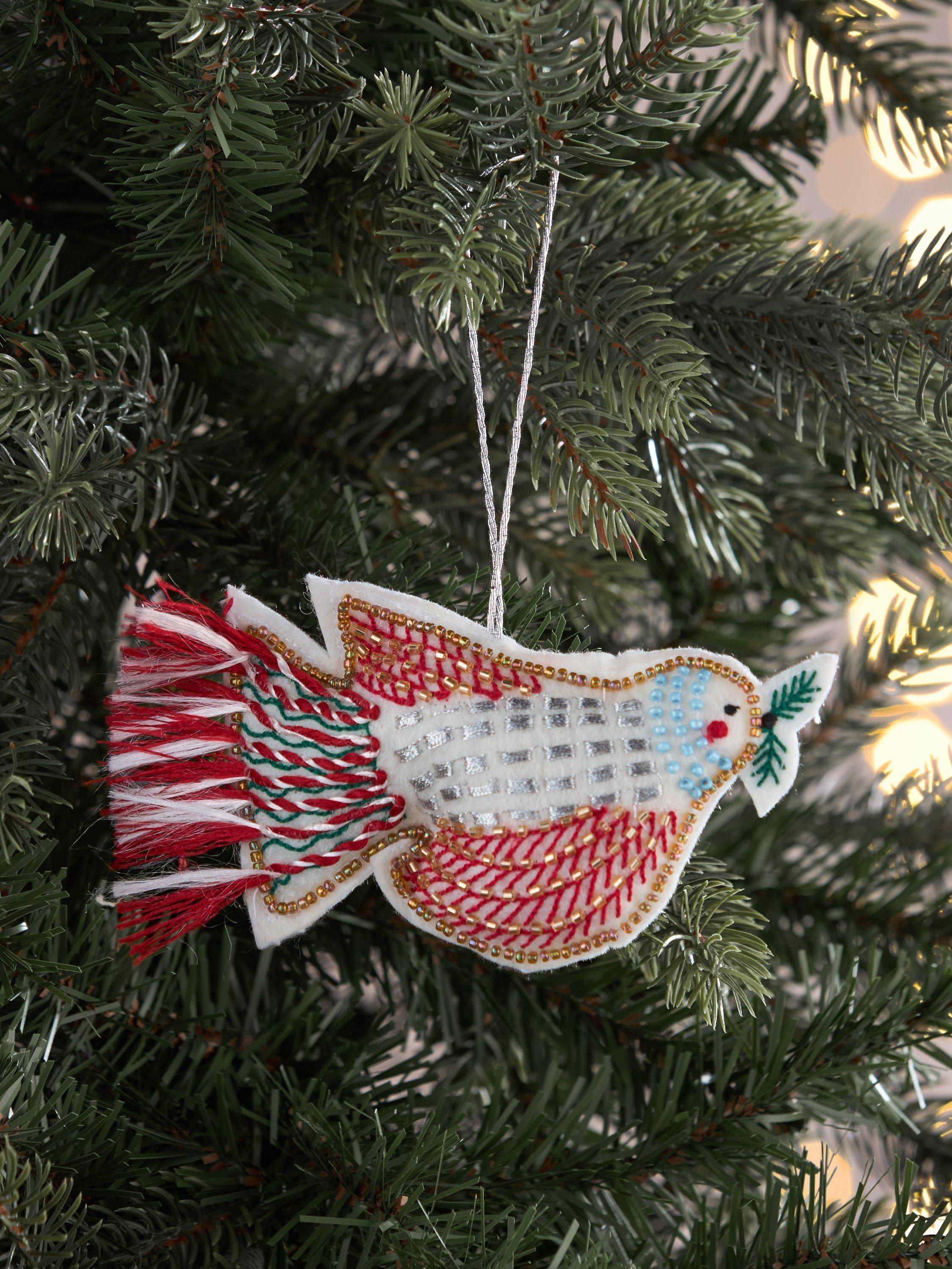 John Lewis Worldly Treasures Beaded Bird Tree Decoration
