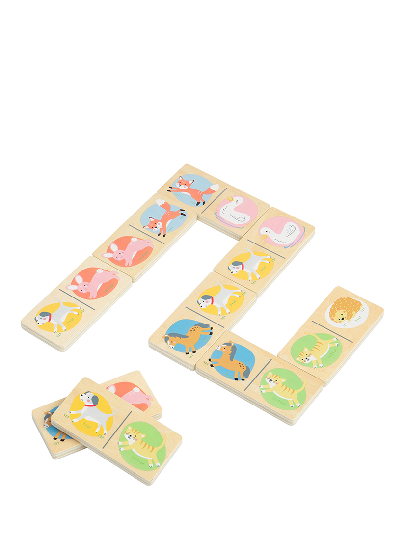 John Lewis Kids' Wooden Farm Animal Dominoes Set