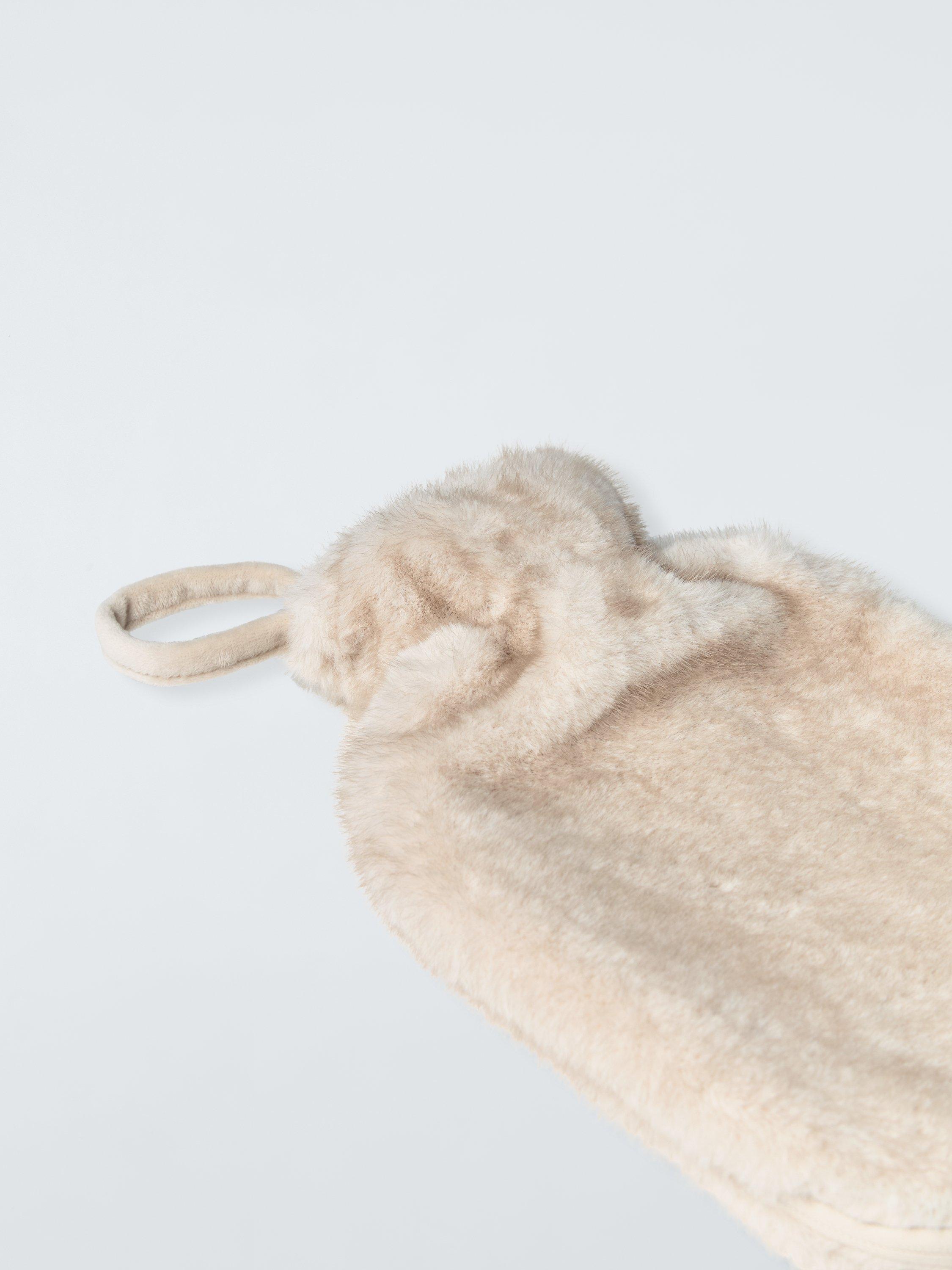 John Lewis Plain Faux Fur Hot Water Bottle, Gold