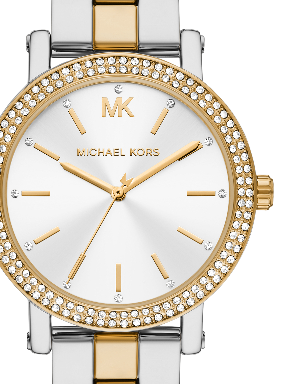 Michael Kors MK7550 Corey Women's Studded Bracelet Strap Watch, Two-tone