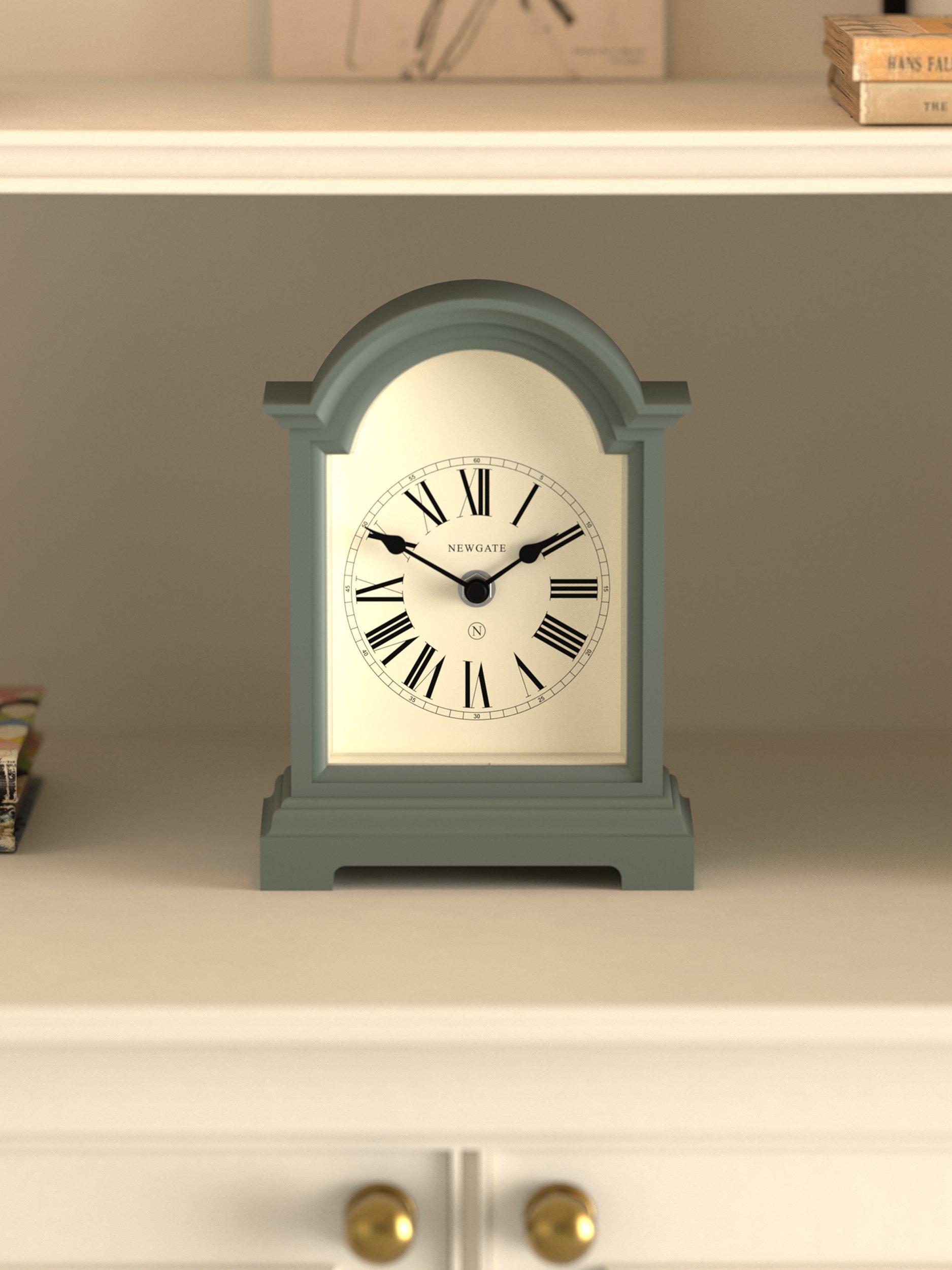 Newgate Clocks Fillmore Roman Numeral Analogue Mantel Clock, Asparagus ...